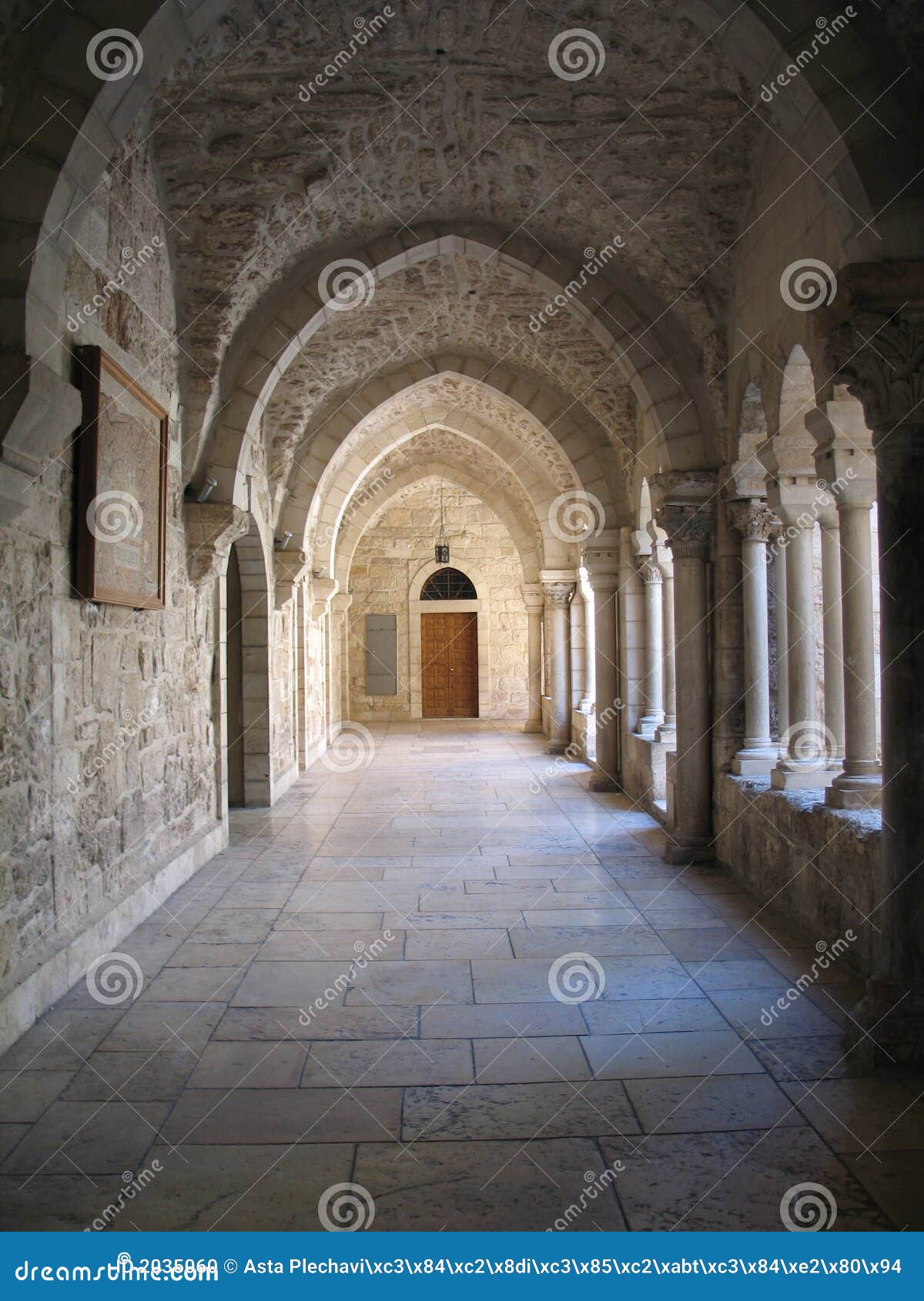Arcade in Bethlehem stock photo. Image of christ, christianity - 2035060