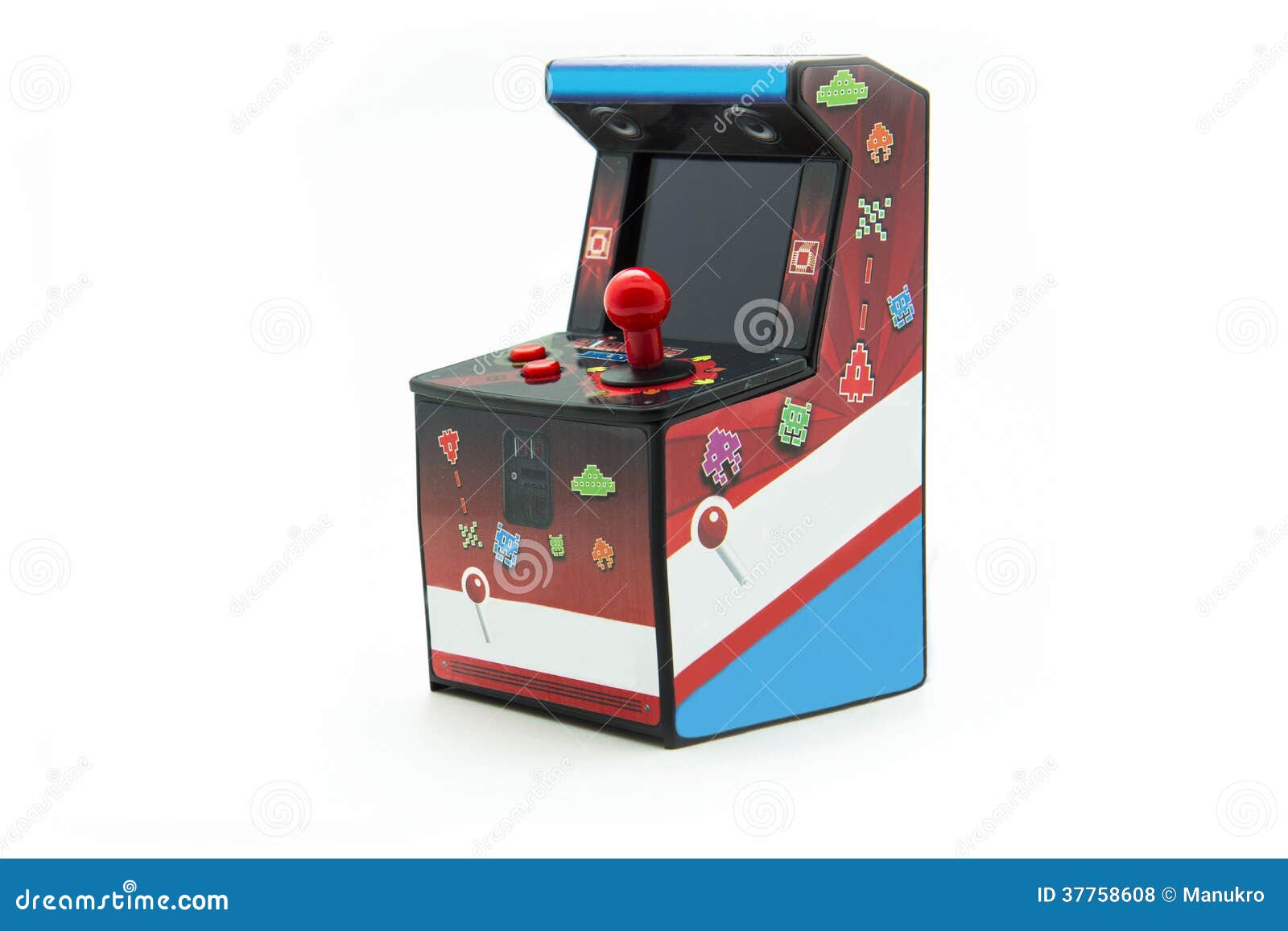 Arcade box isolated stock photo. Image of gamepad, hand - 37758608
