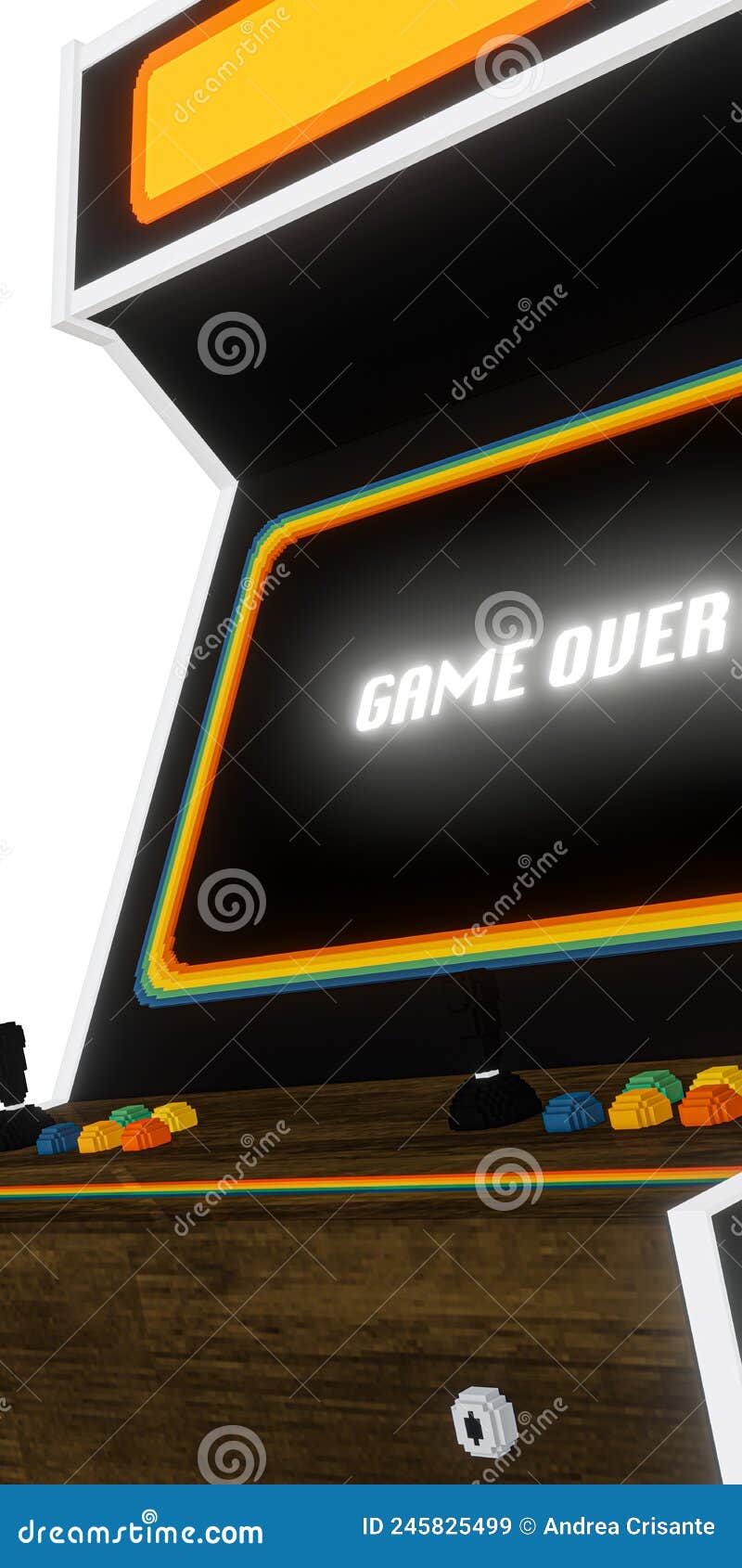 Arcade Cabinet Isolated on White Background Stock Illustration ...