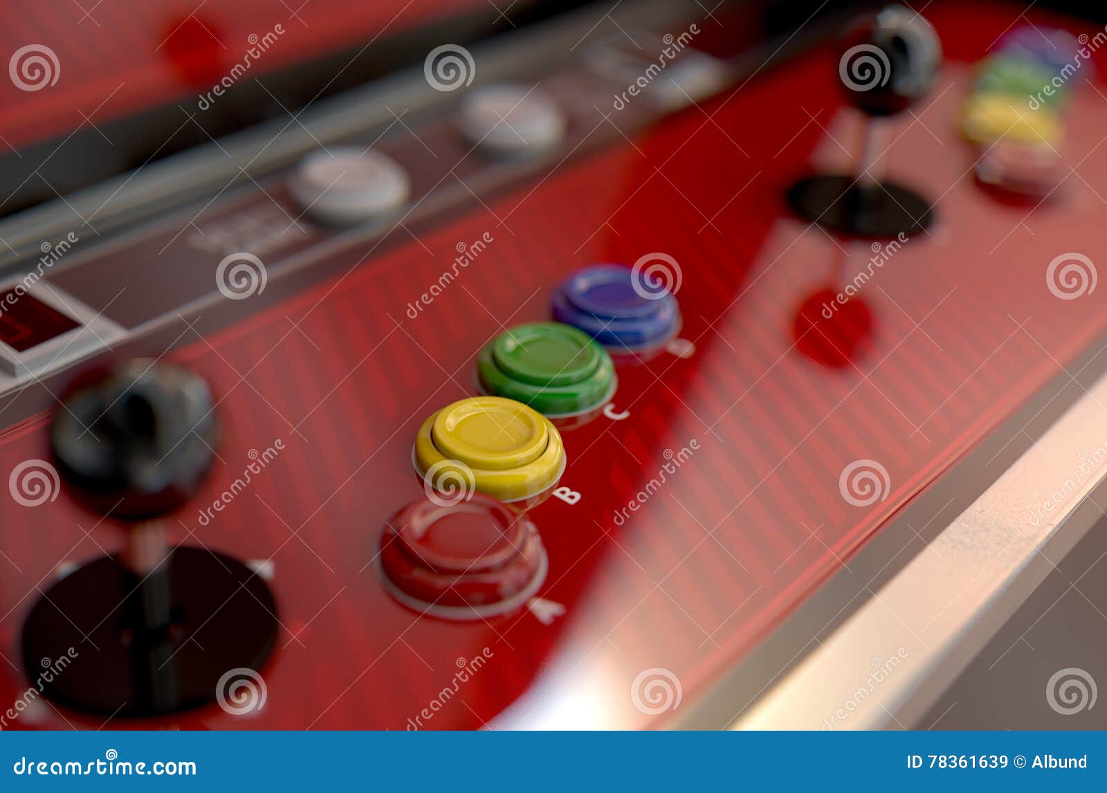 Arcade Control Panel stock illustration. Illustration of button - 78361639