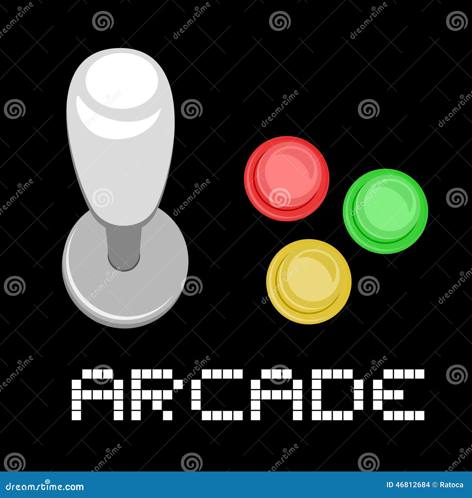 Arcade control stock vector. Illustration of operate - 46812684