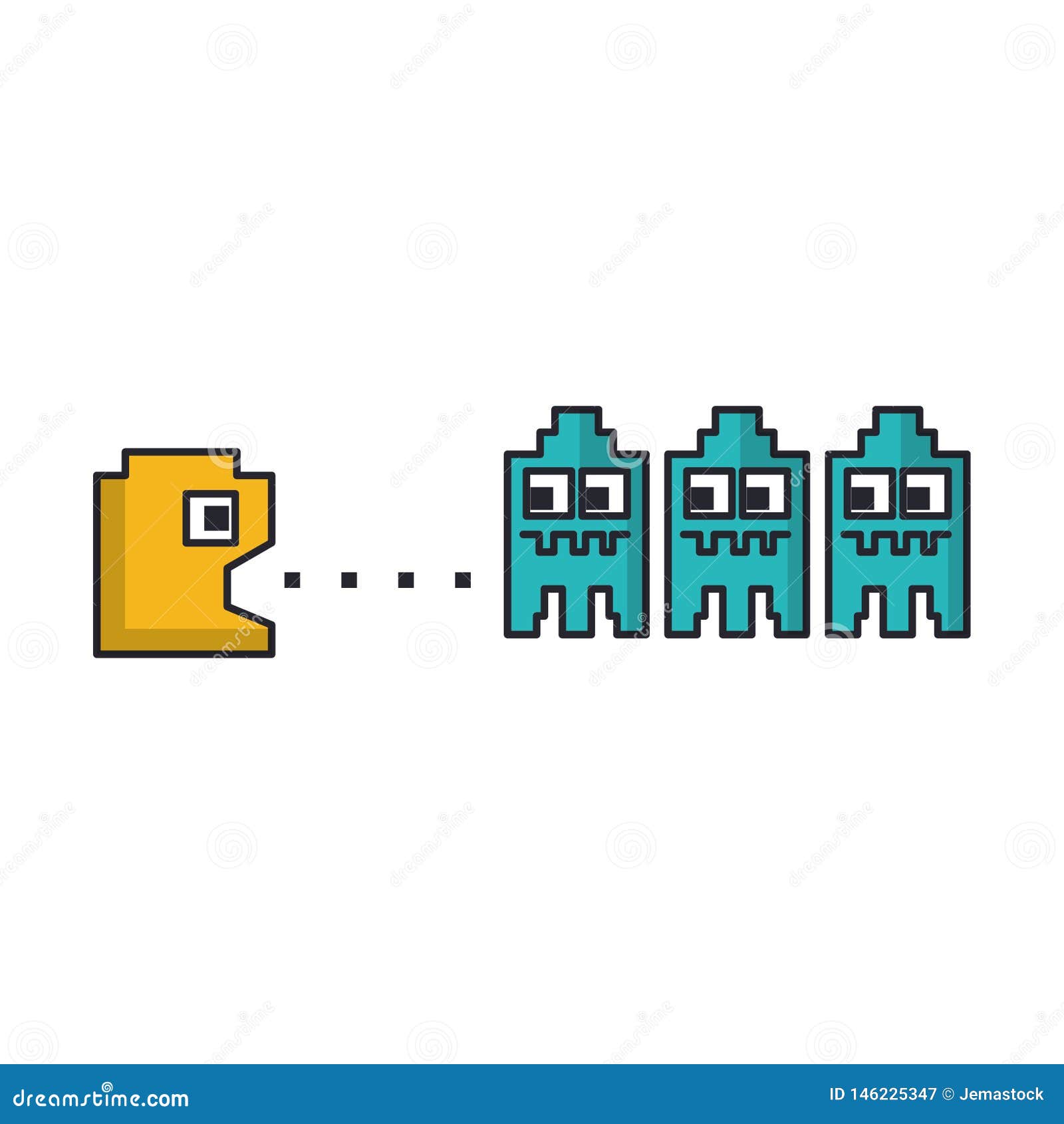 Pacman Vector. Classic Video Game Character. | CartoonDealer.com #130157558