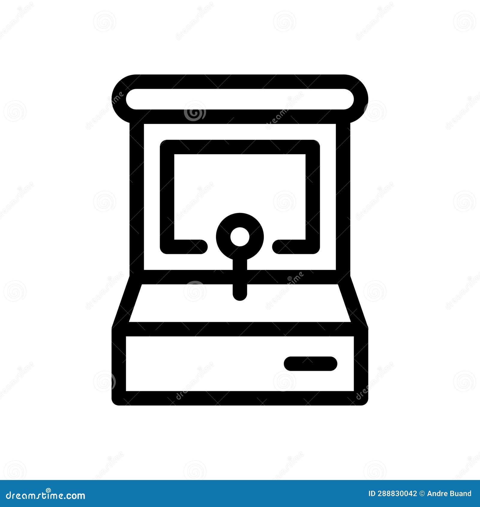 Arcade Game Line Icon Illustration Vector Graphic Stock Illustration ...