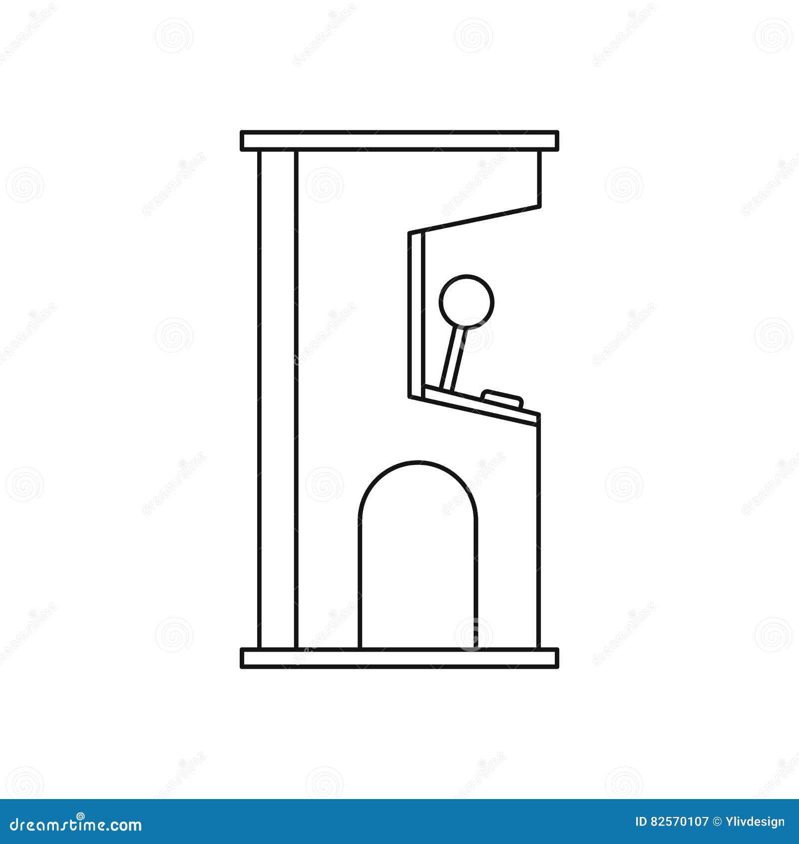 Arcade Game Machine Icon, Outline Style Stock Vector - Illustration of ...
