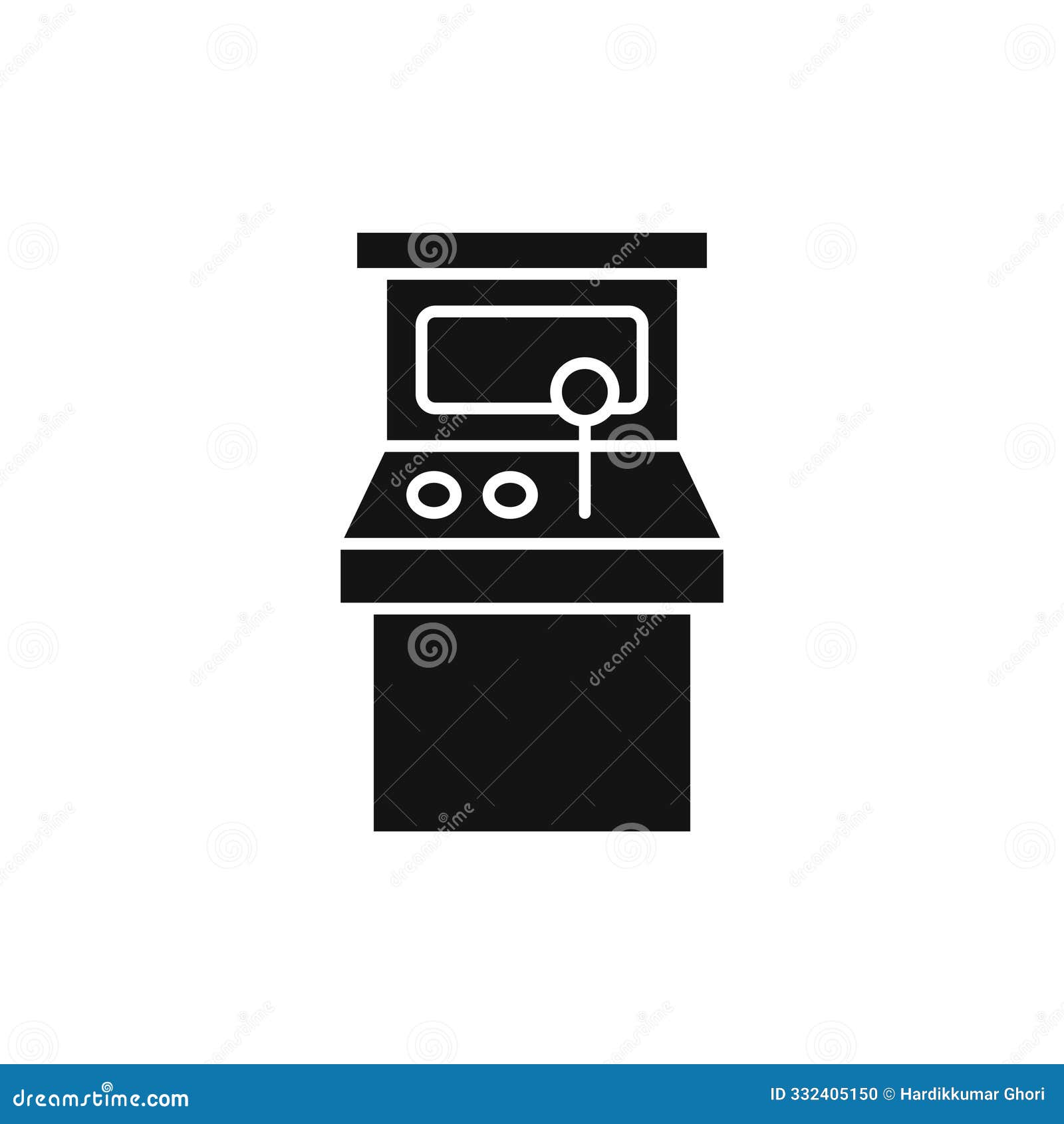 Arcade Game Machine Icon Symbol on White Background Stock Illustration ...