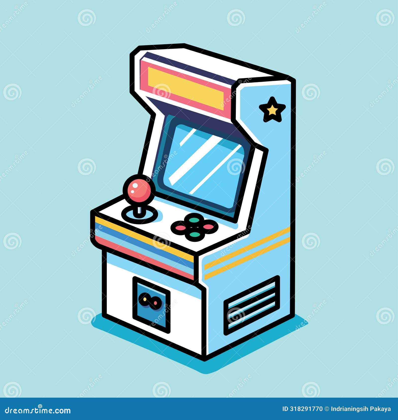 Arcade Game Machine stock vector. Illustration of button - 318291770
