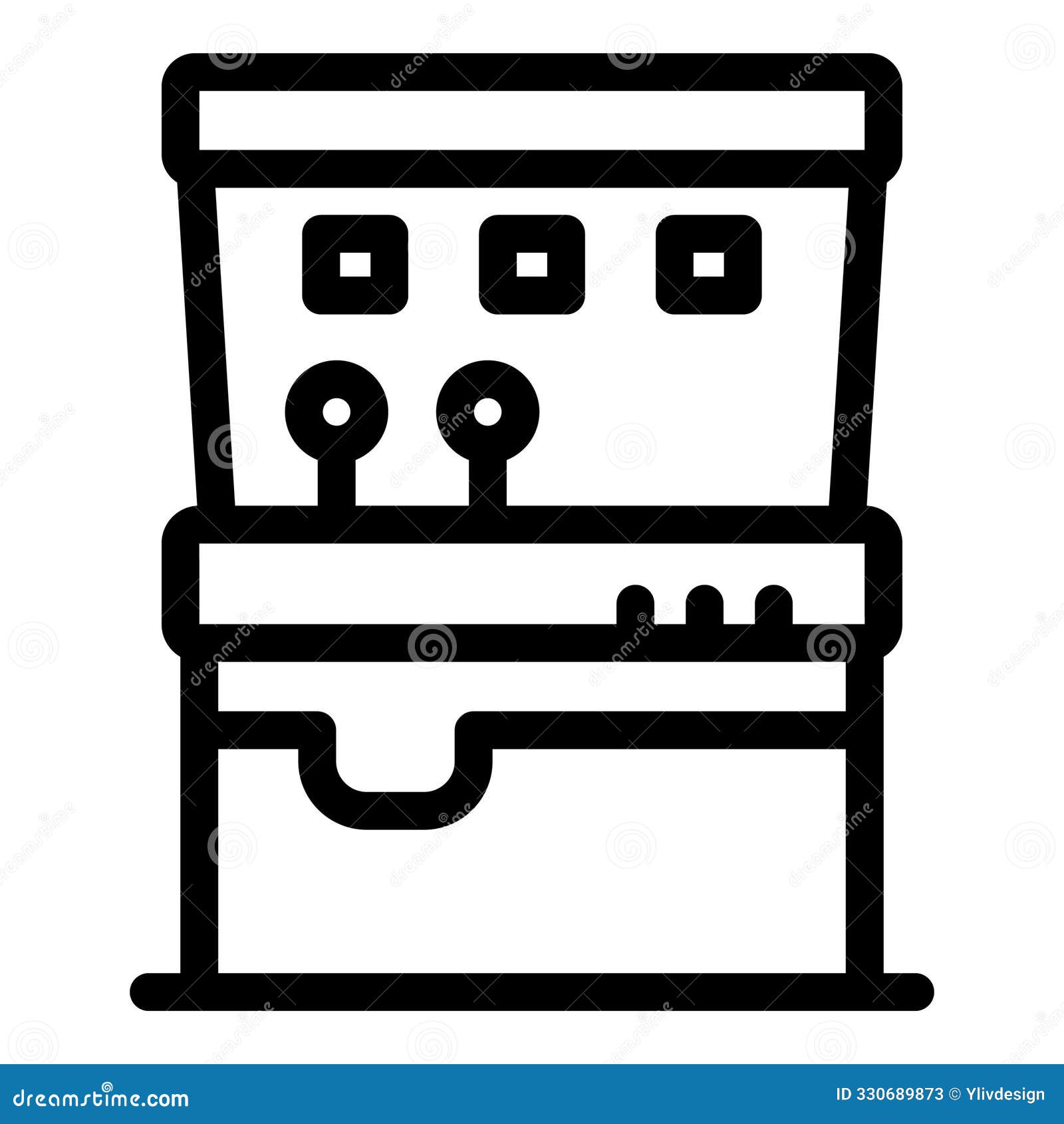 Arcade Game Machine Playing Console Gaming Outline Icon Vector Stock ...