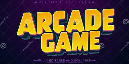 Arcade Game Text Effect, Editable Game Logo and Cartoon Text Style ...