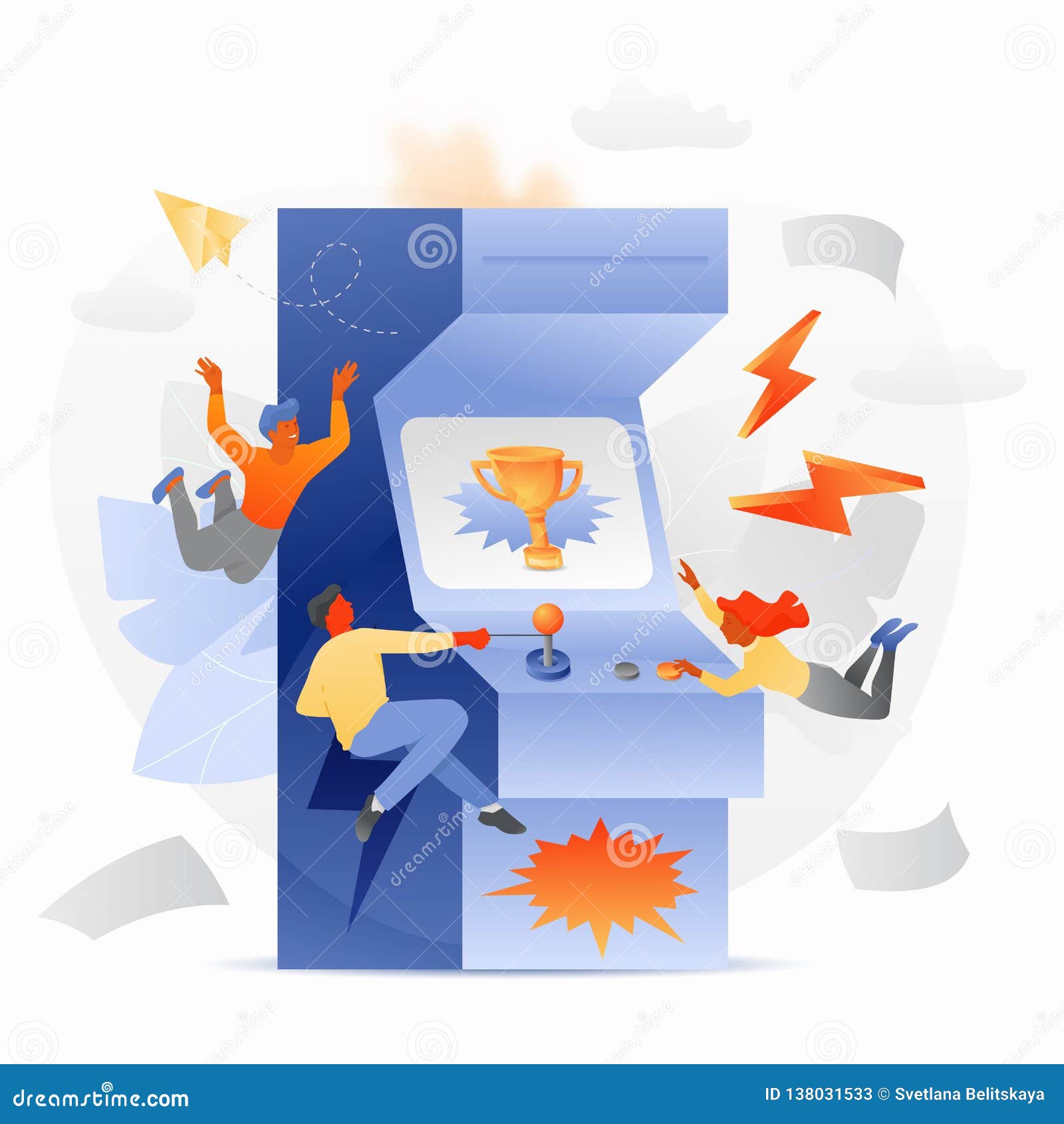 Arcade Gaming Metaphor stock vector. Illustration of classic - 138031533