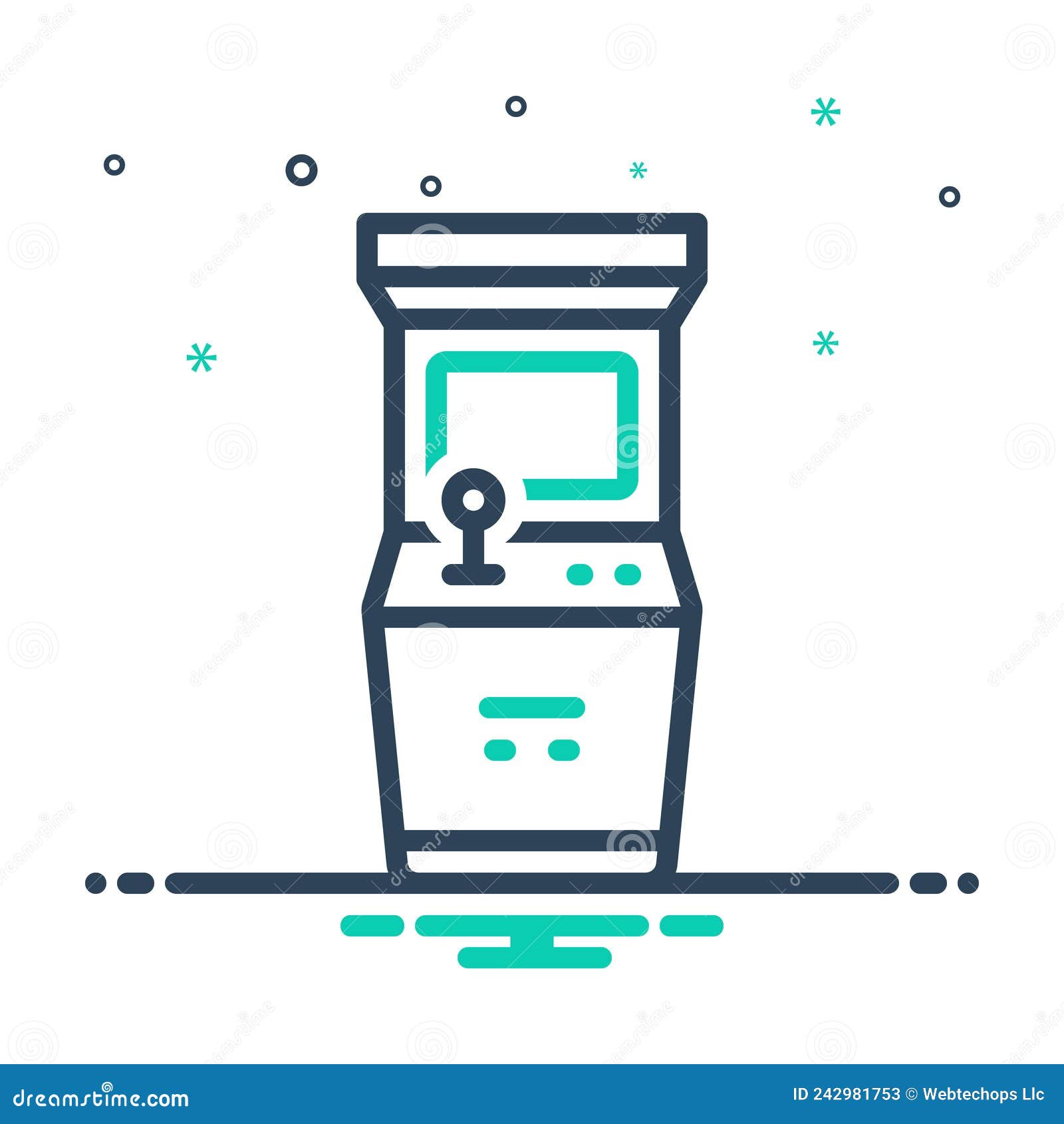 Mix Icon for Arcade, Machine and Game Stock Vector - Illustration of ...