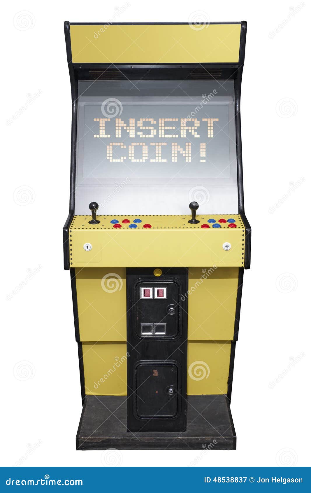 Arcade Insert Coin stock illustration. Illustration of high - 48538837
