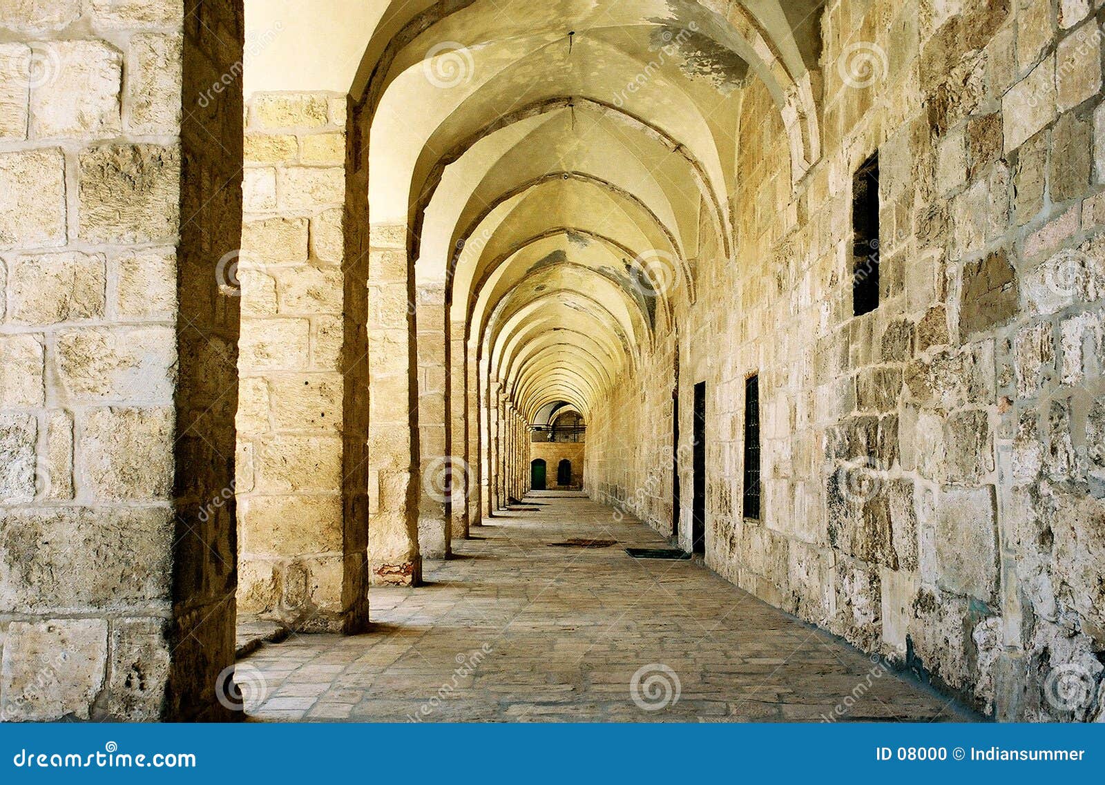 Arcade in Jerusalem. stock photo. Image of brick, shrine - 8000