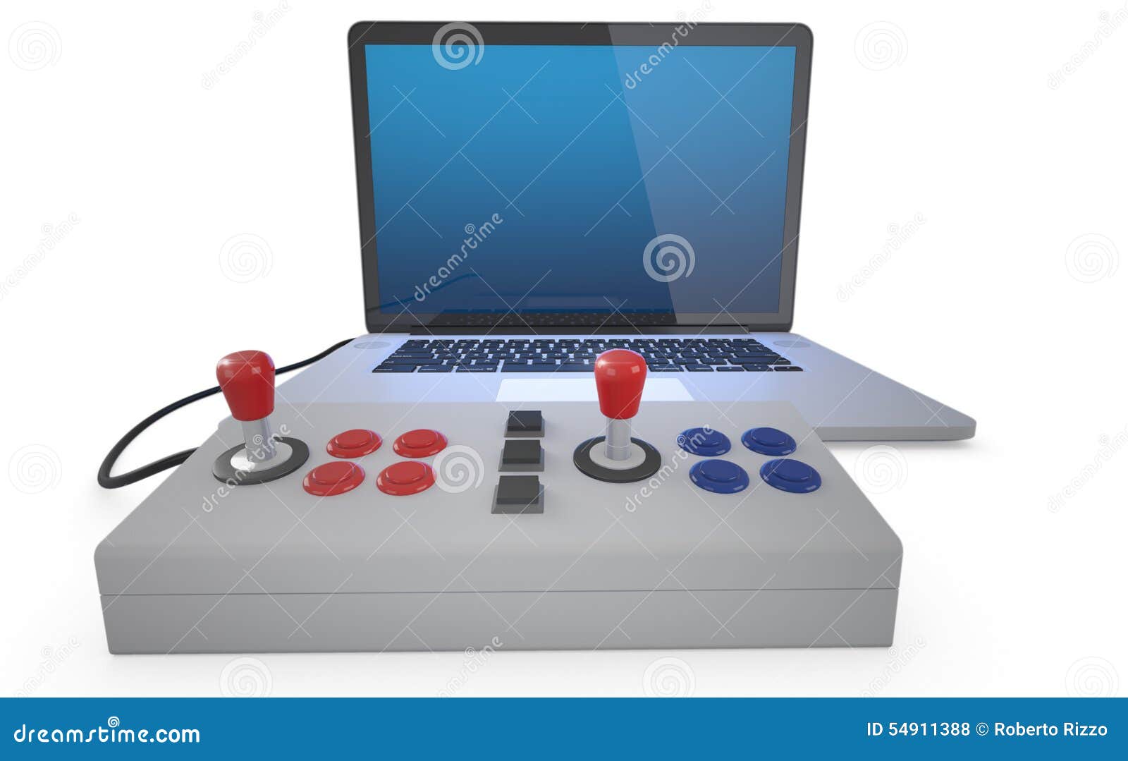Arcade joystick. stock illustration. Illustration of bright - 54911388