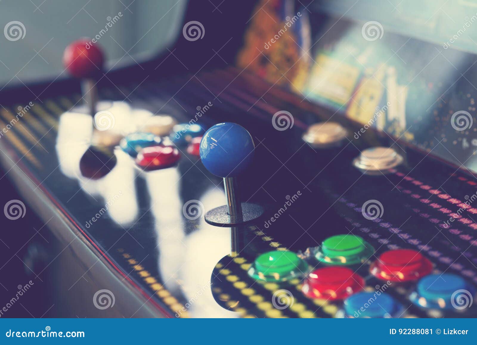Arcade machine stock image. Image of panel, electronic - 92288081