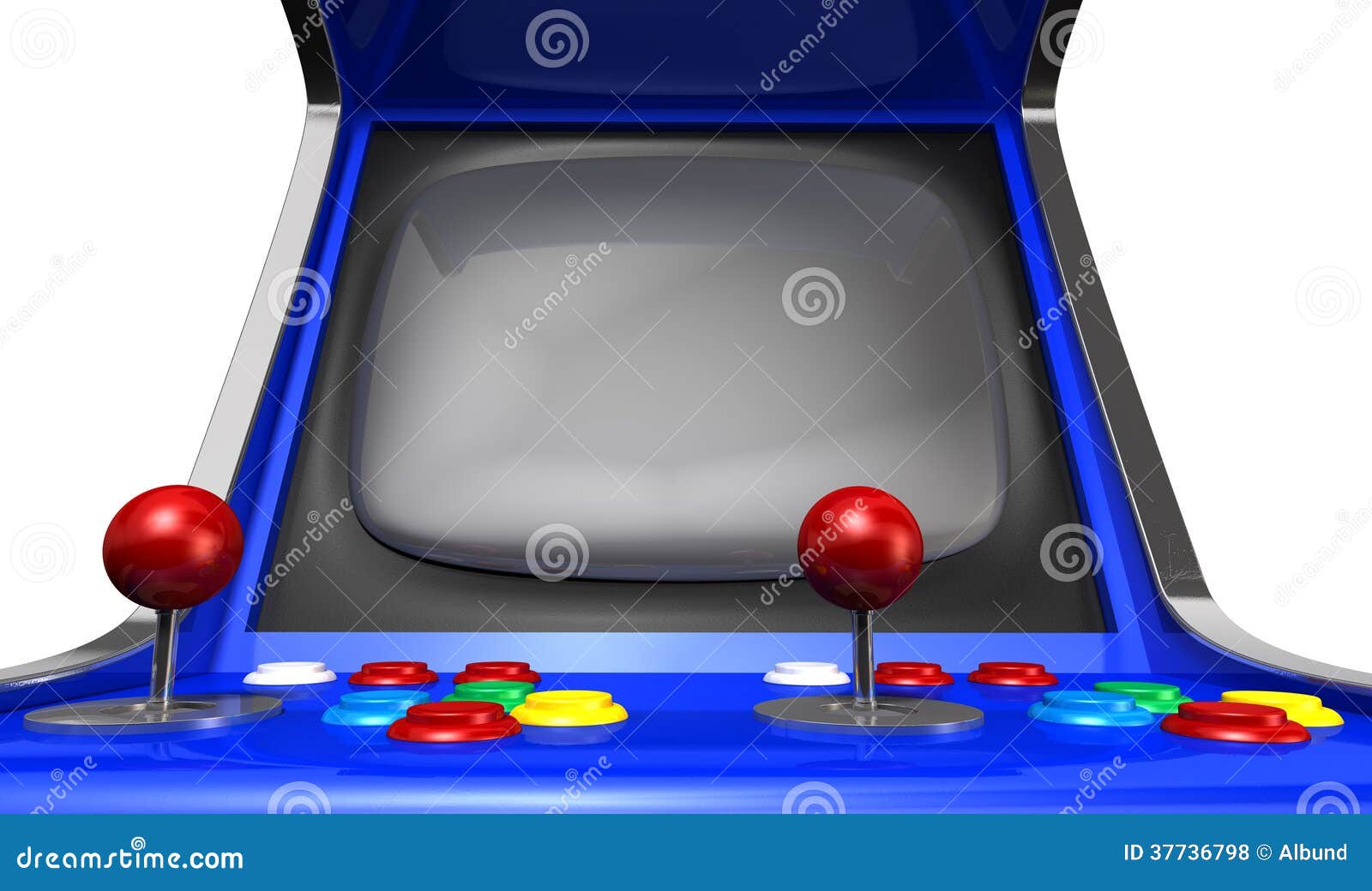 Arcade Machine Closeup stock illustratie. Illustration of machine ...