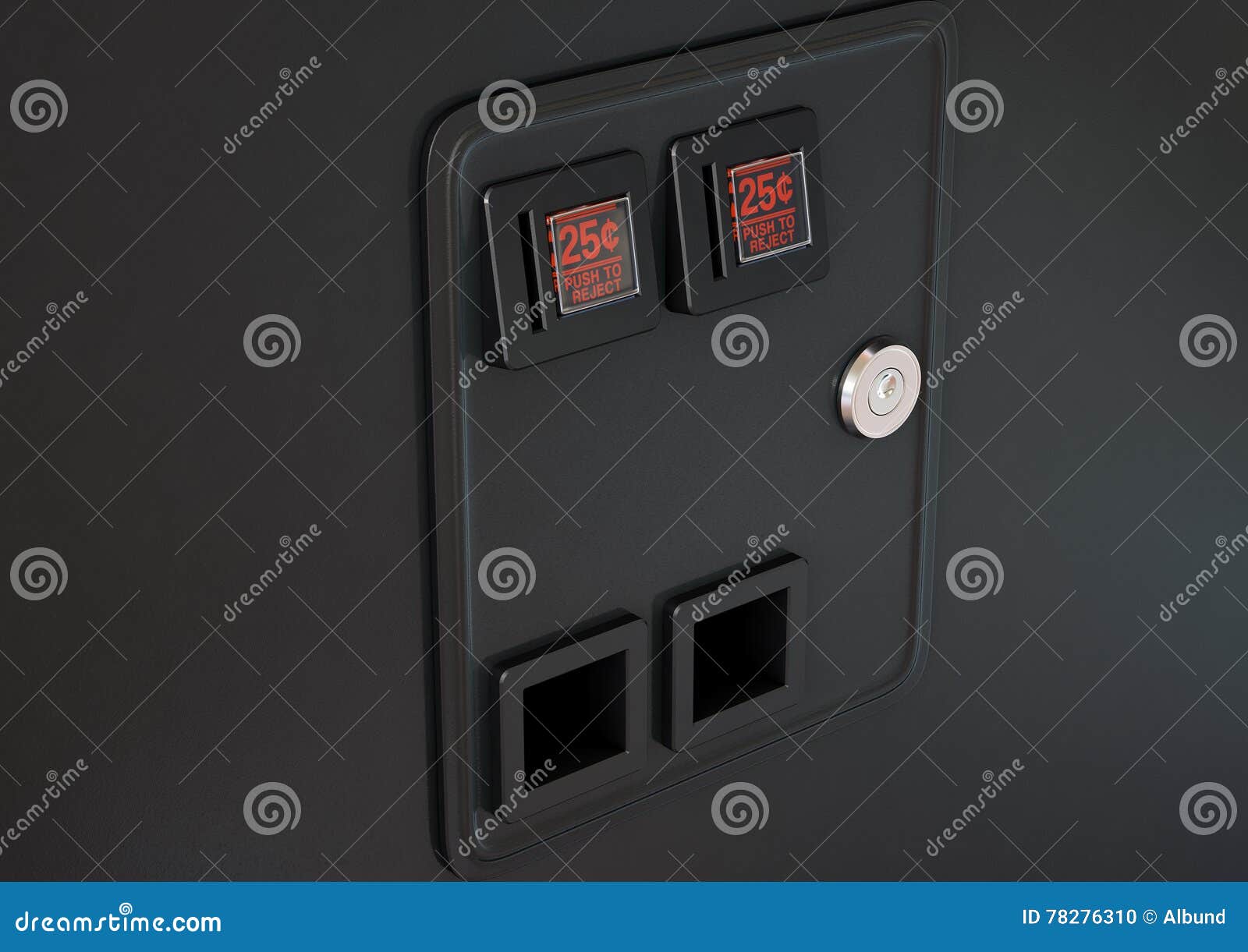 Arcade Machine Coin Slot Panel Illustration Stock - Illustration du ...
