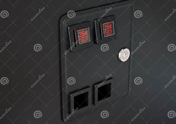 Arcade Machine Coin Slot Panel Illustration Stock - Illustration du ...