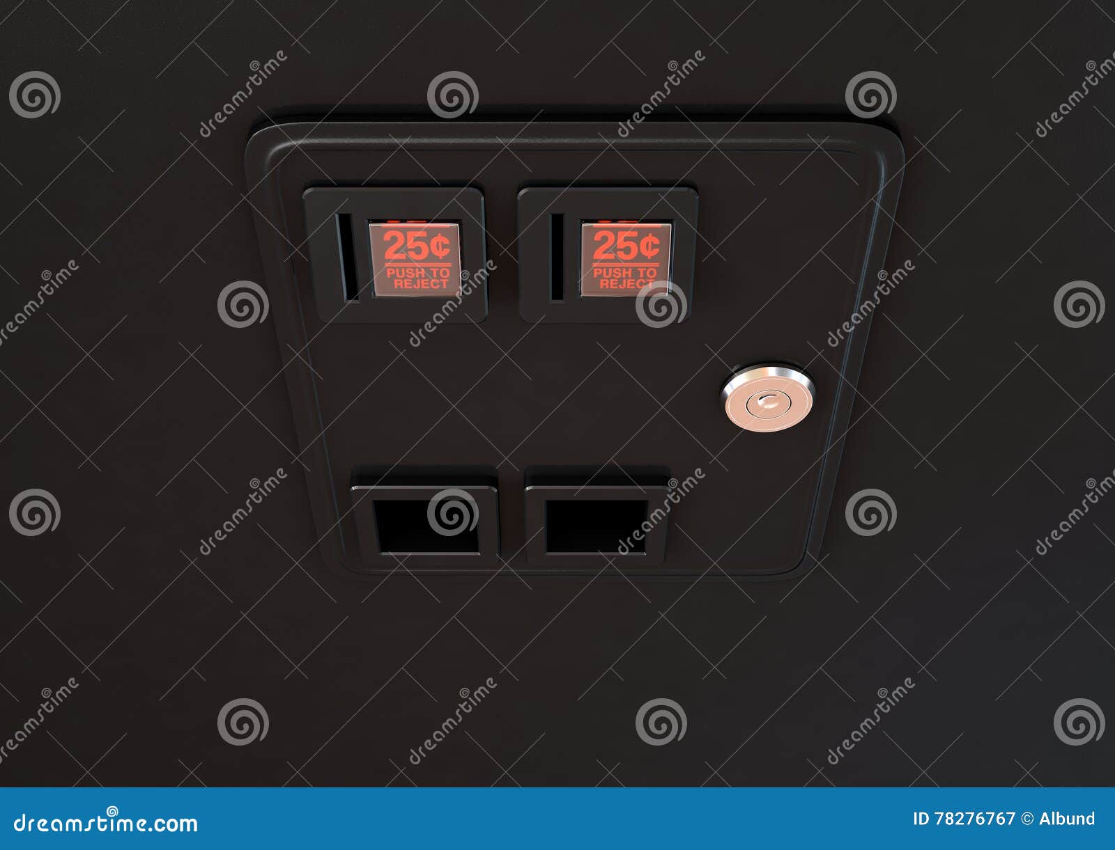 Arcade Machine Coin Slot Panel Stock de ilustración - Ilustración de ...