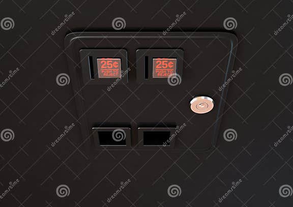 Arcade Machine Coin Slot Panel Stock de ilustración - Ilustración de ...