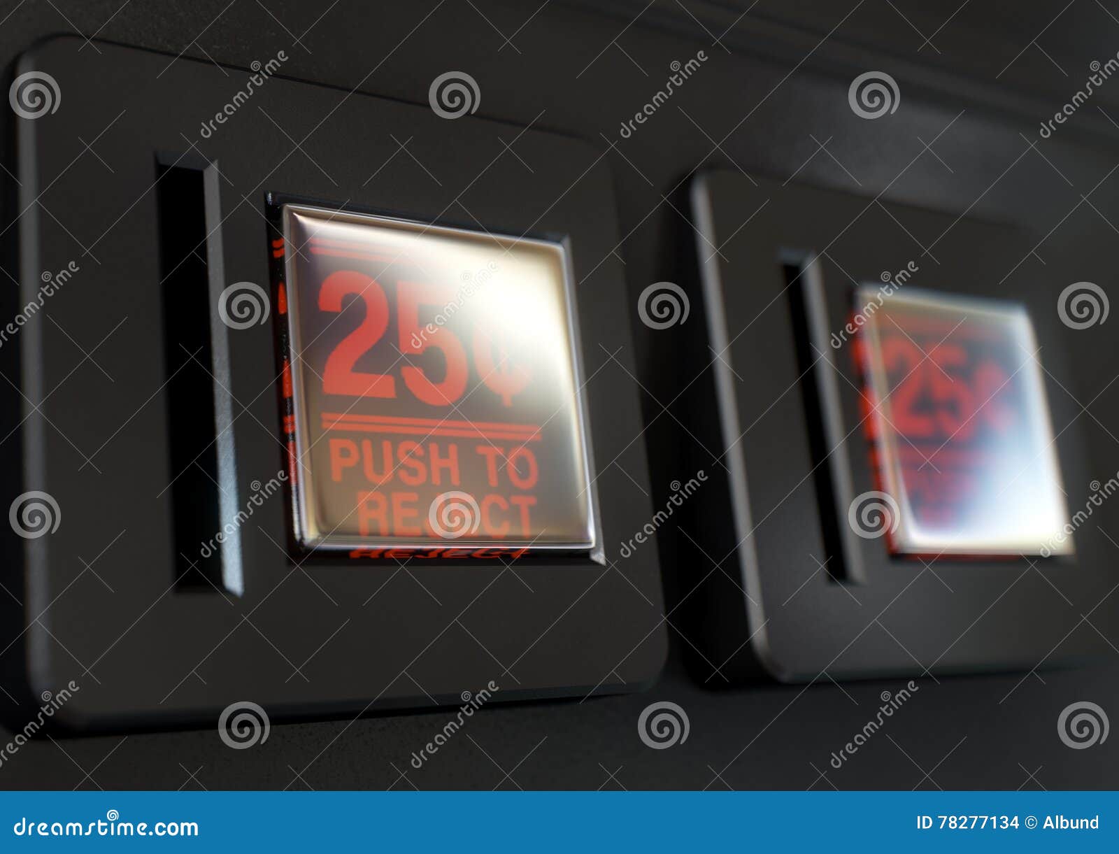 Arcade Machine Coin Slot Panel Illustrazione di Stock - Illustrazione ...