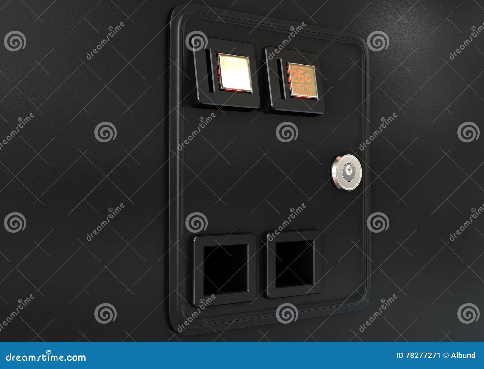 Arcade Machine Coin Slot Panel Stock de ilustración - Ilustración de ...