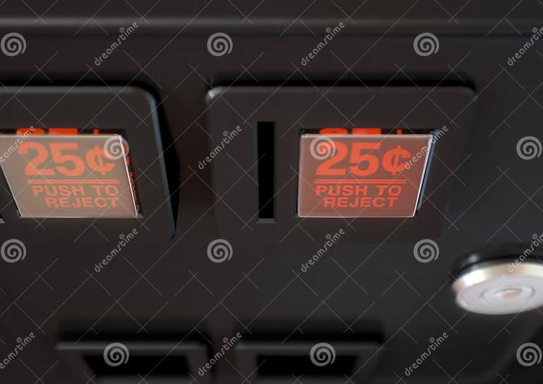 Arcade Machine Coin Slot Panel Ilustração Stock - Ilustração de ...