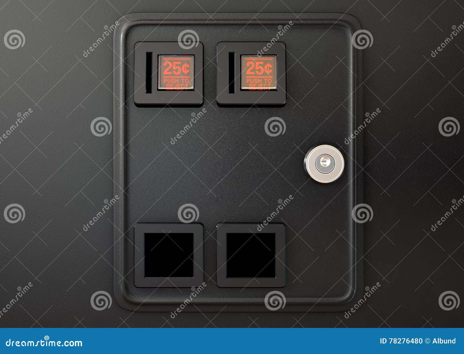 Arcade Machine Coin Slot Panel Stock Illustration - Illustration of ...