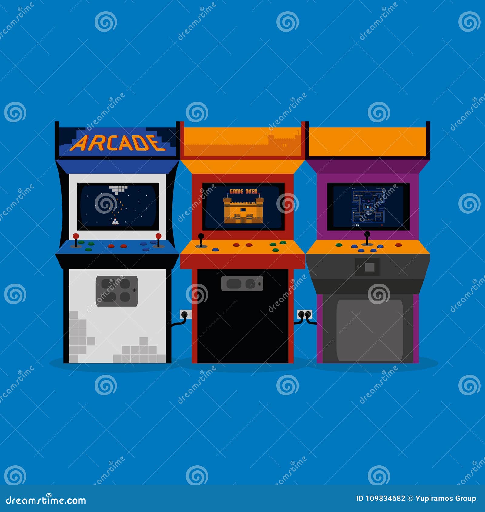 Arcade machine design stock vector. Illustration of home - 109834682