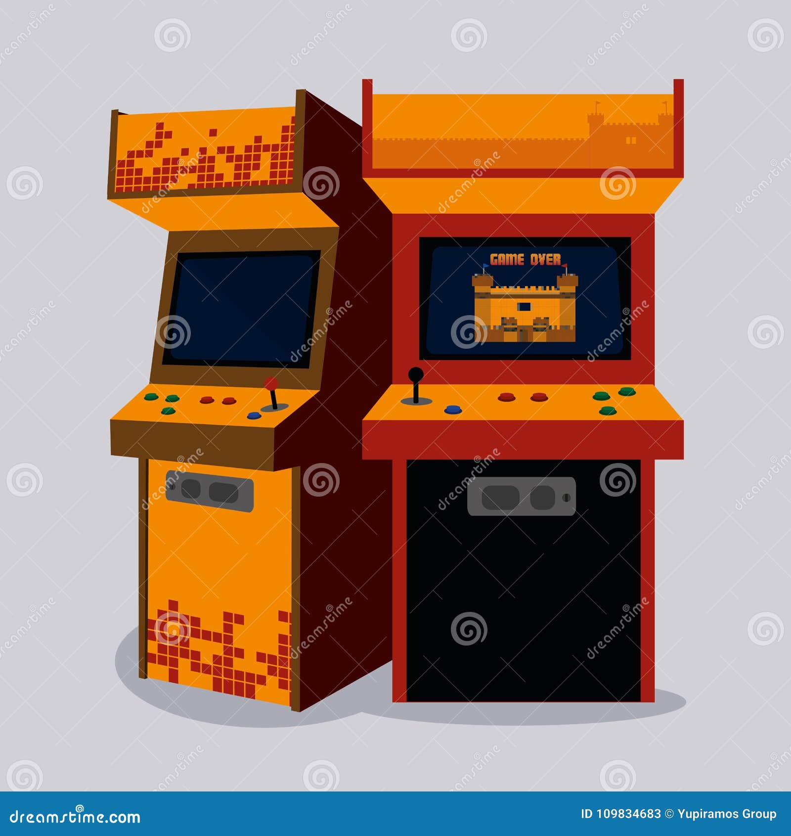 Arcade machine design stock vector. Illustration of digital - 109834683