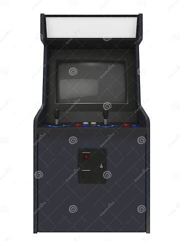 Arcade Machine Front View stock de ilustración. Ilustración de azul ...