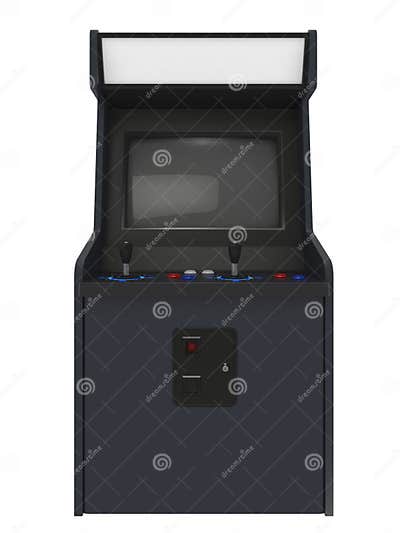 Arcade Machine Front View stock de ilustración. Ilustración de azul ...