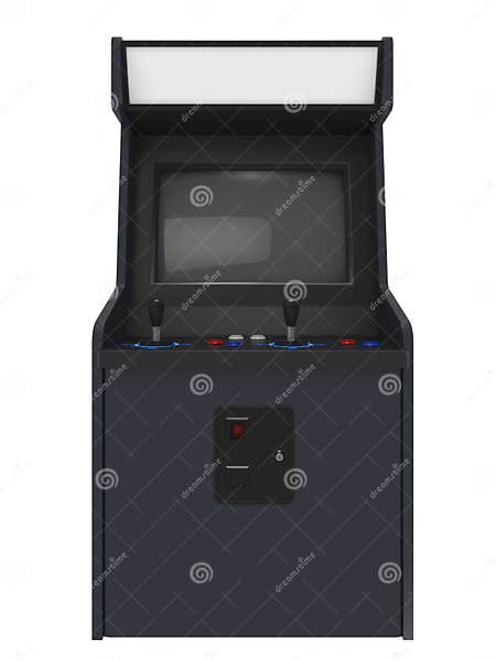 Arcade Machine Front View stock de ilustración. Ilustración de azul ...