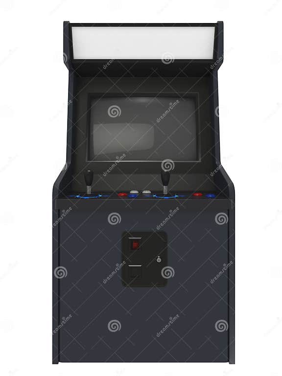 Arcade Machine Front View stock de ilustración. Ilustración de azul ...