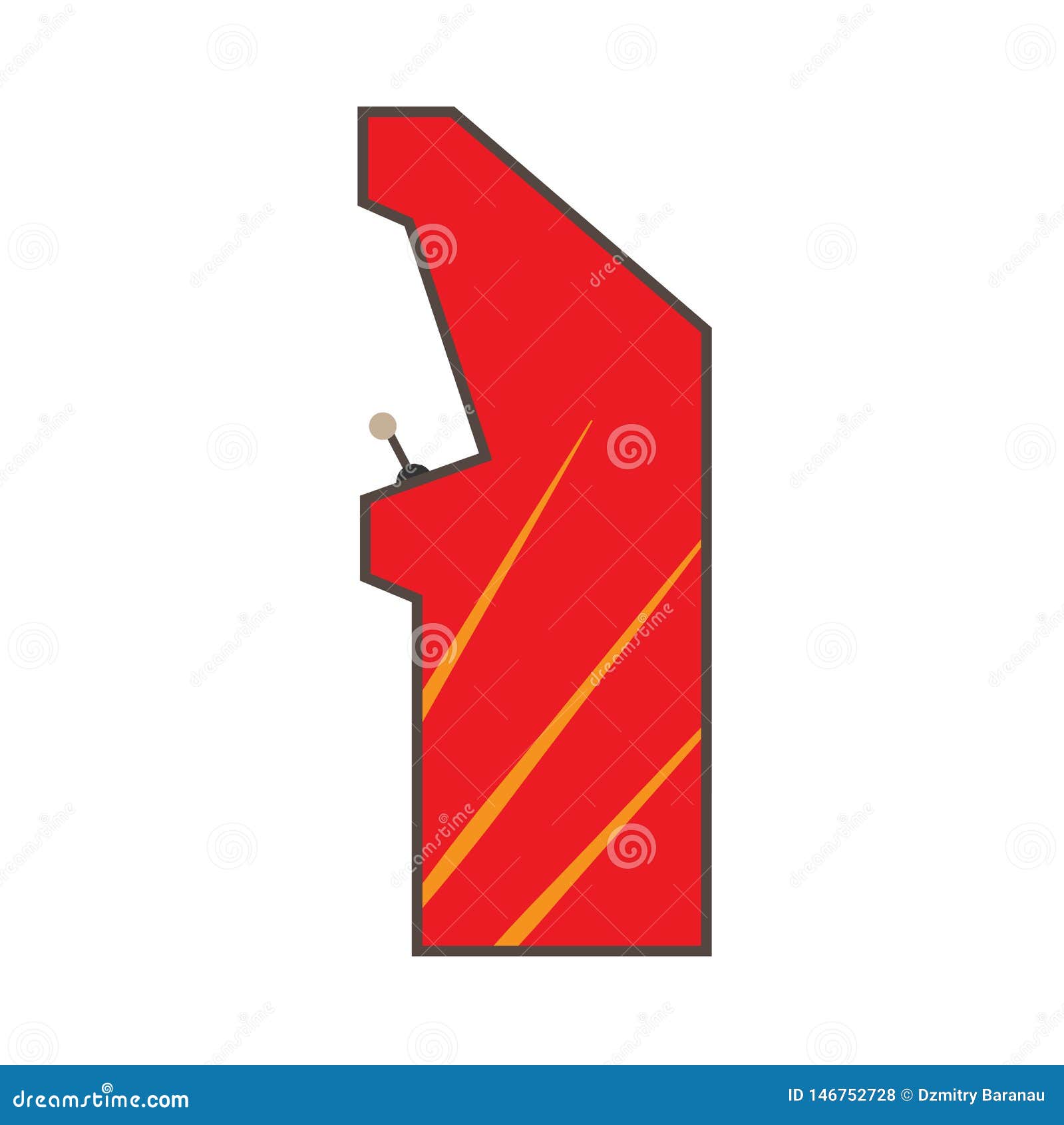 Arcade Machine Gaming Entertainment Retro Vector Icon. Gamble Vintage ...