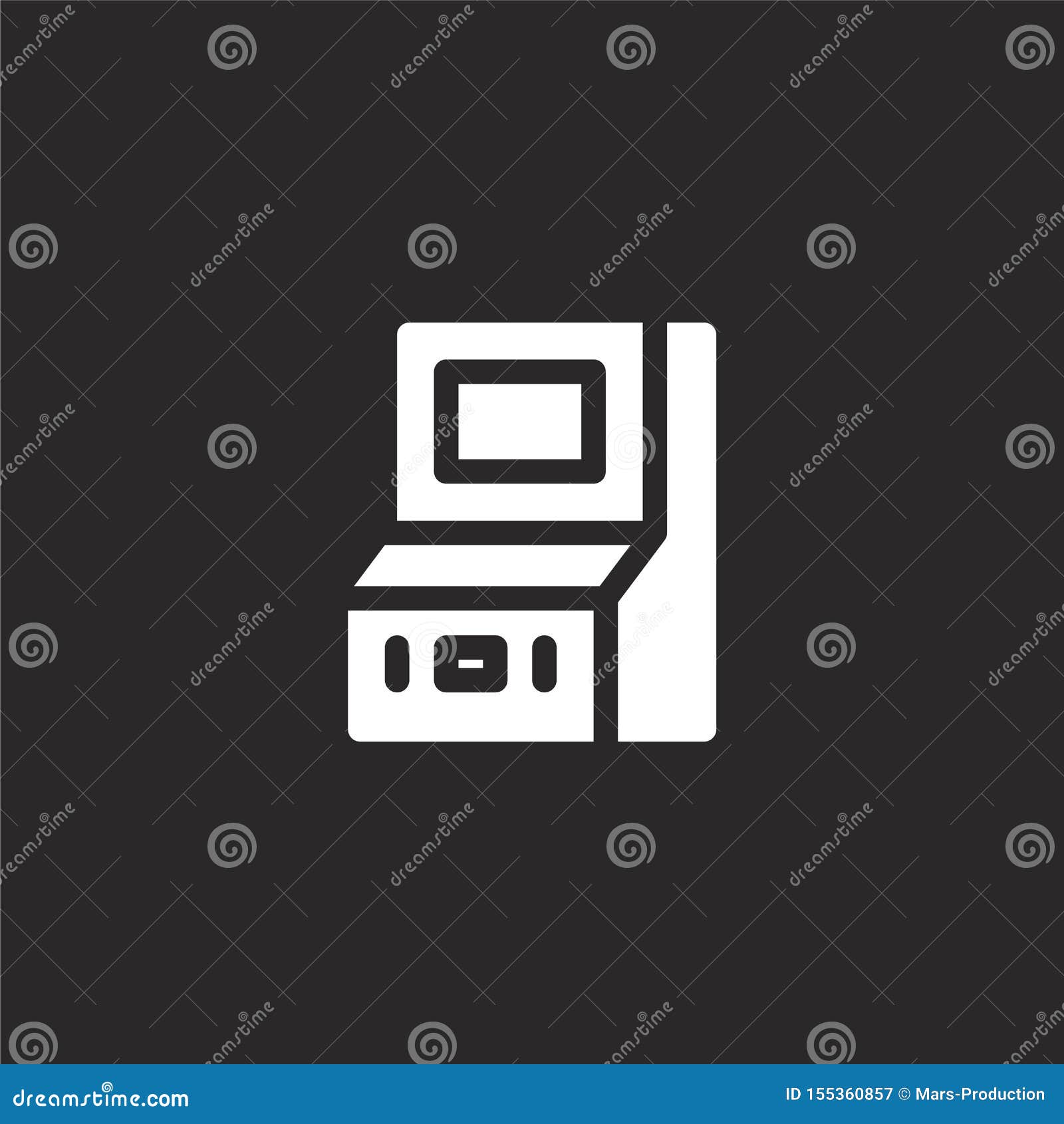 Arcade Machine Icon. Filled Arcade Machine Icon for Website Design and ...