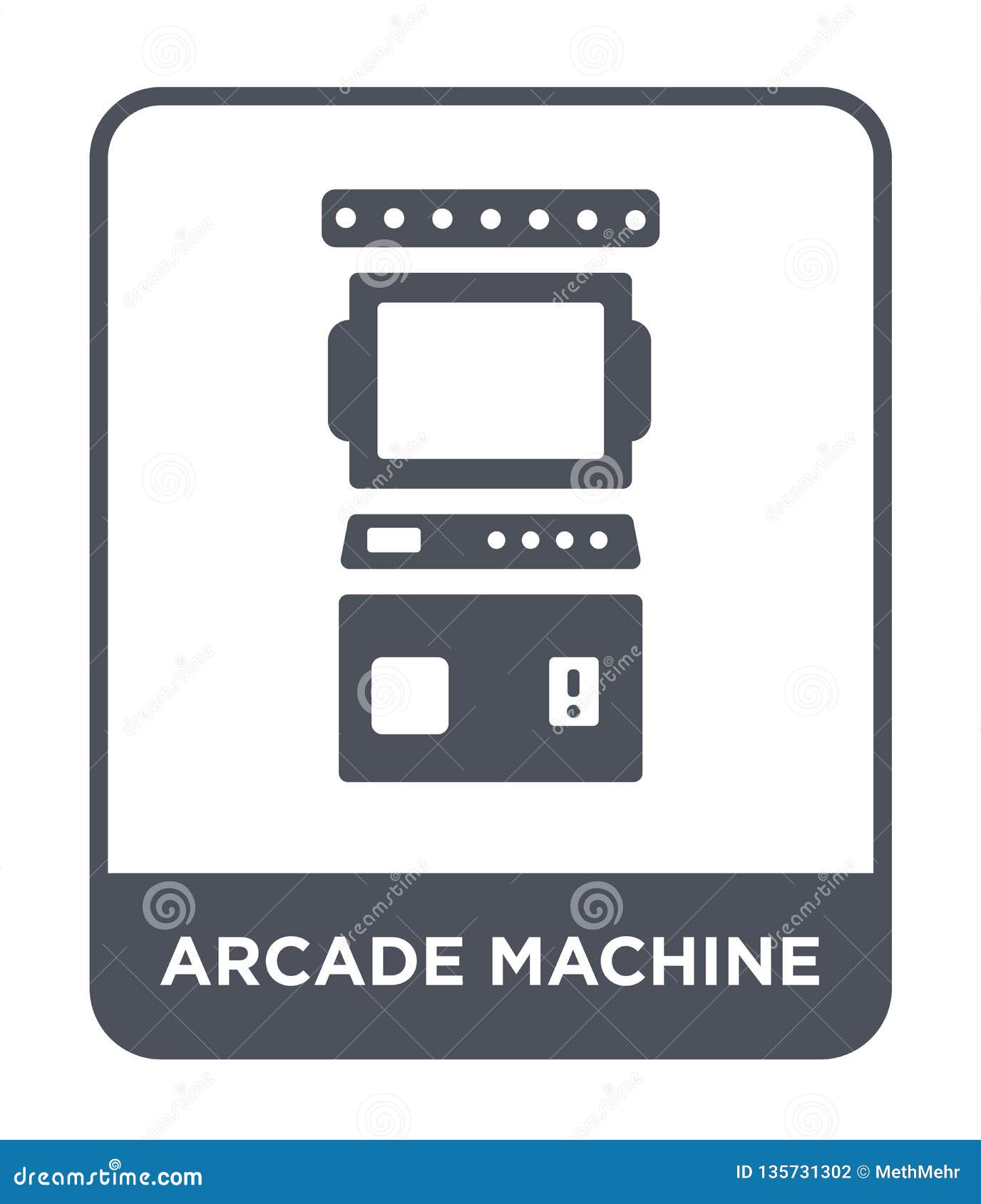 Arcade Machine Icon in Trendy Design Style. Arcade Machine Icon ...