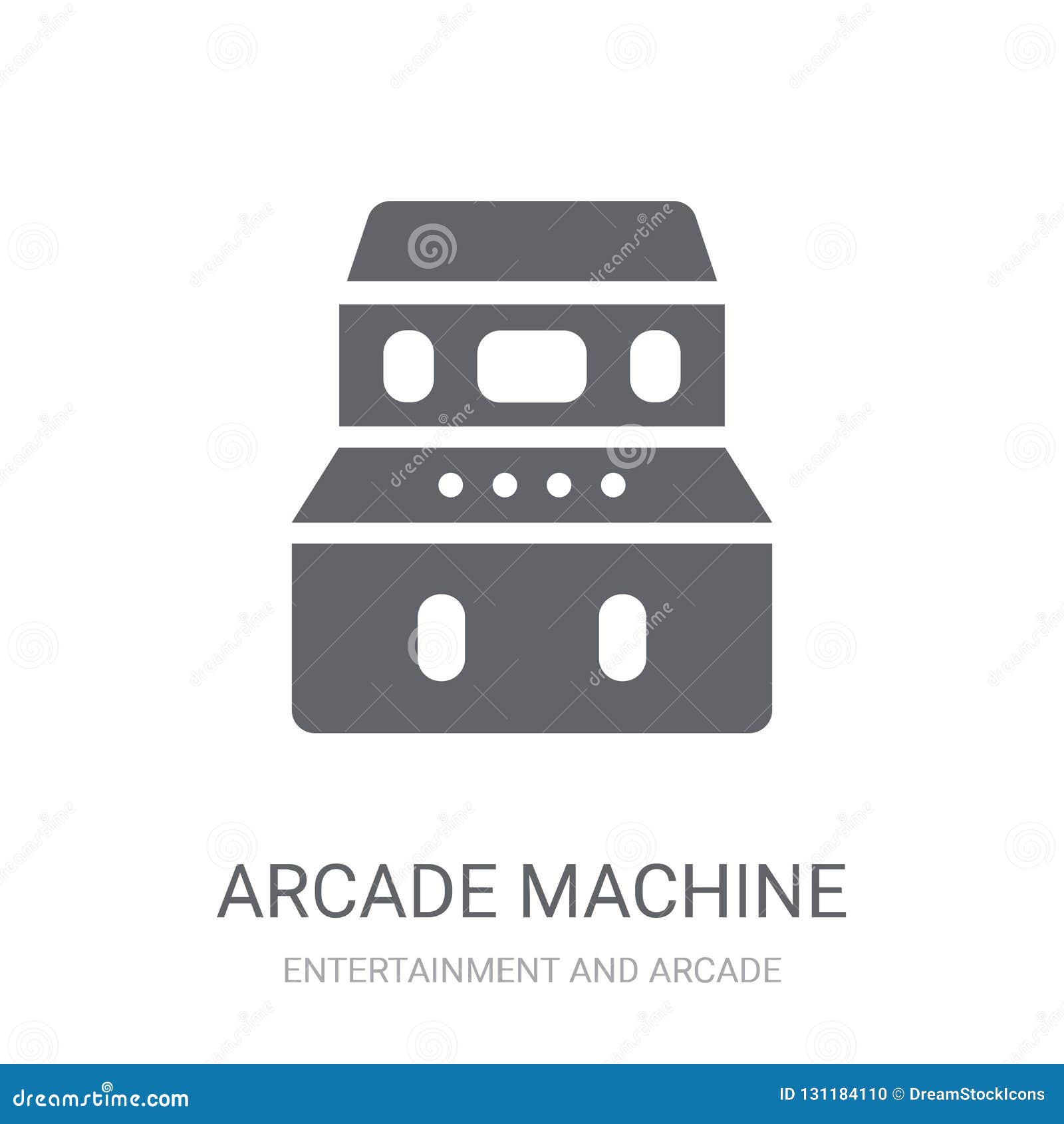 Arcade Machine Icon. Trendy Arcade Machine Logo Concept on White Stock ...