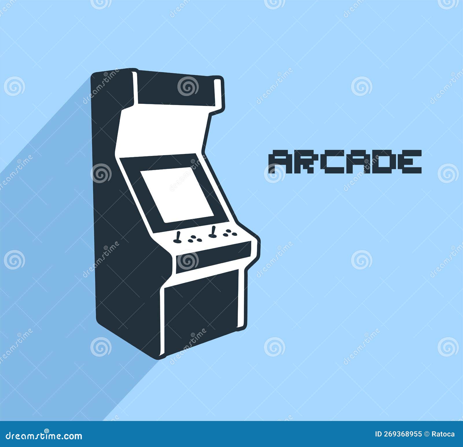 Arcade Machine Illustration Stock Vector - Illustration of symbol, play ...
