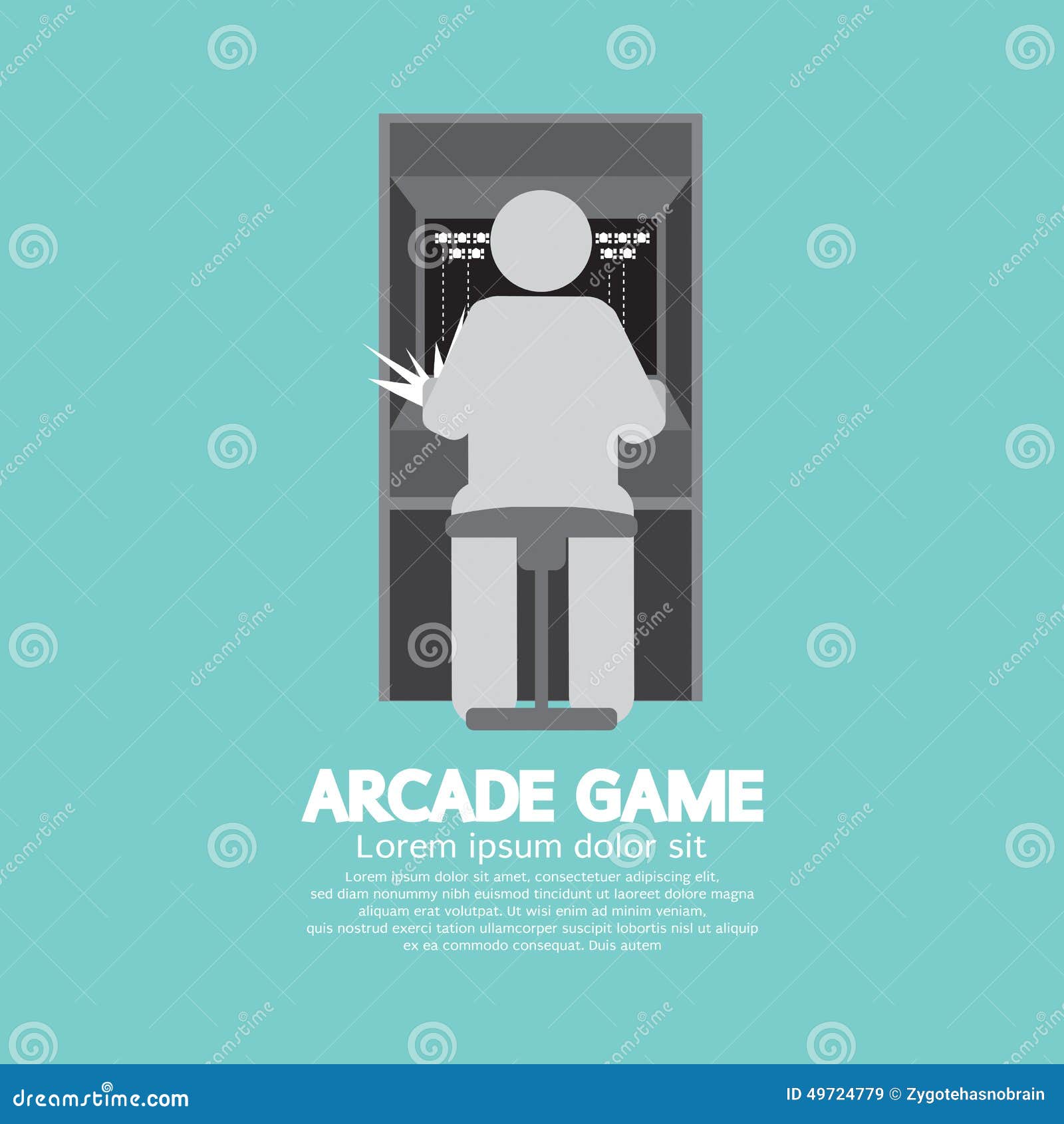 Arcade Machine Player Graphic Symbol Stock Vector - Illustration of ...