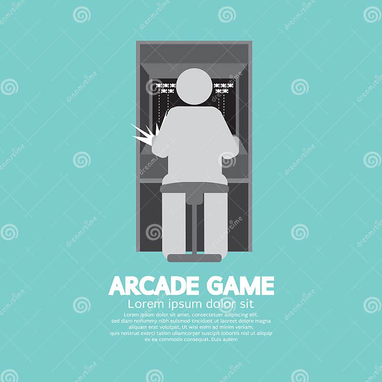 Arcade Machine Player Graphic Symbol Stock Vector - Illustration of ...