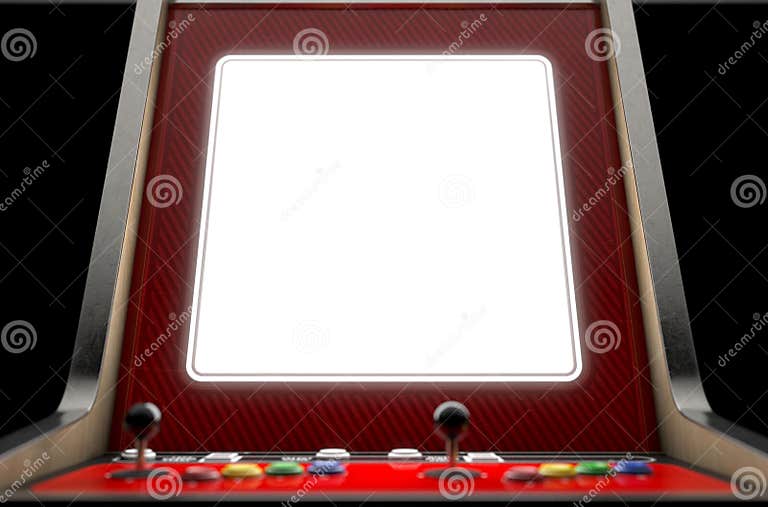 Arcade Machine Screen stock abbildung. Illustration von hintergrund ...