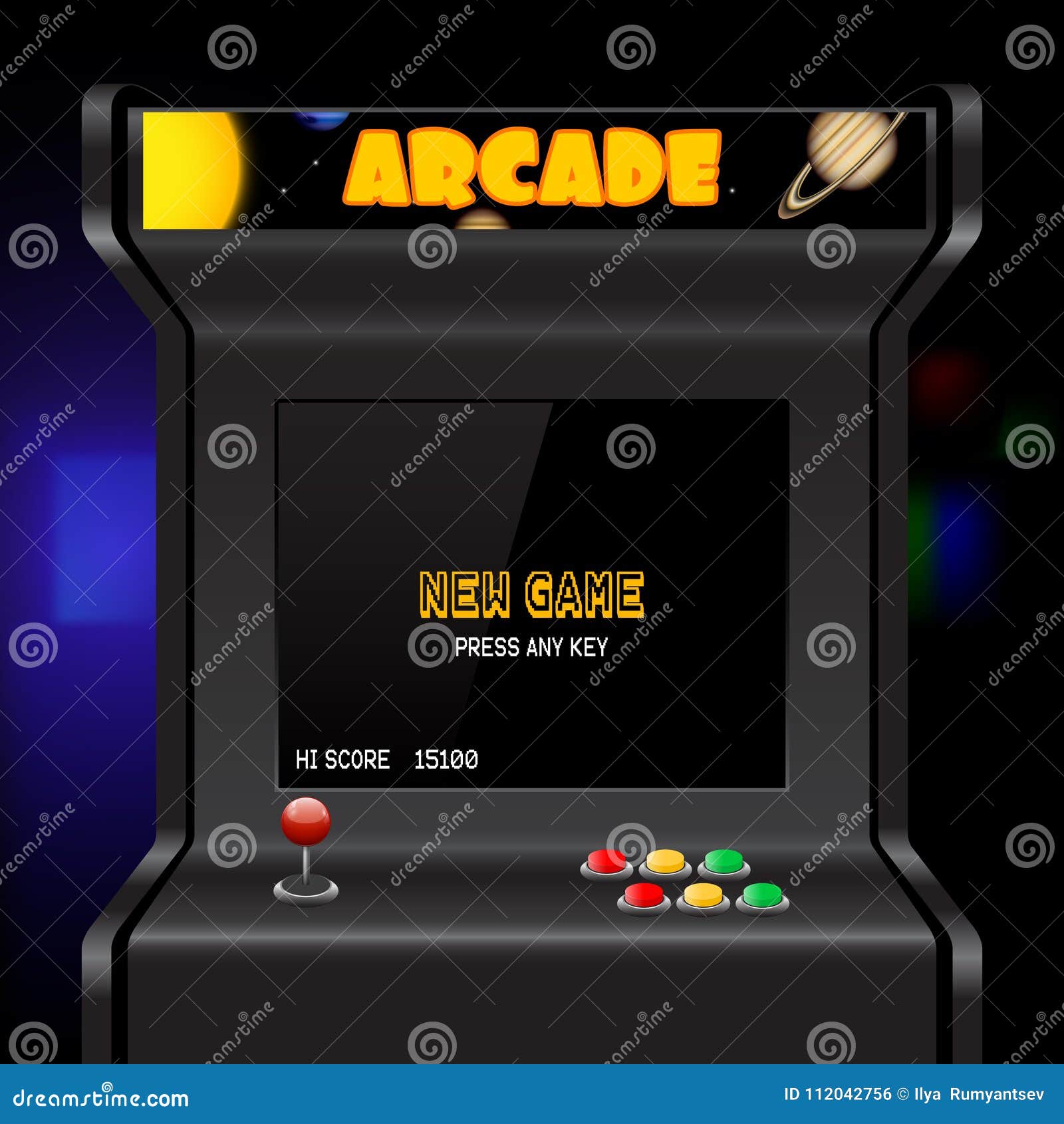 Arcade Machine Screen Stock Illustrations – 663 Arcade Machine Screen ...