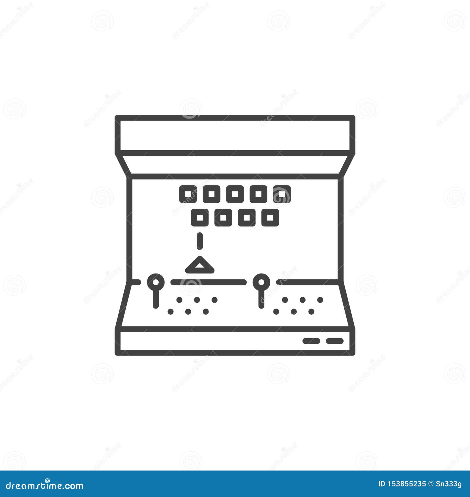 Arcade Machine Vector Concept Icon in Outline Style Stock Vector ...