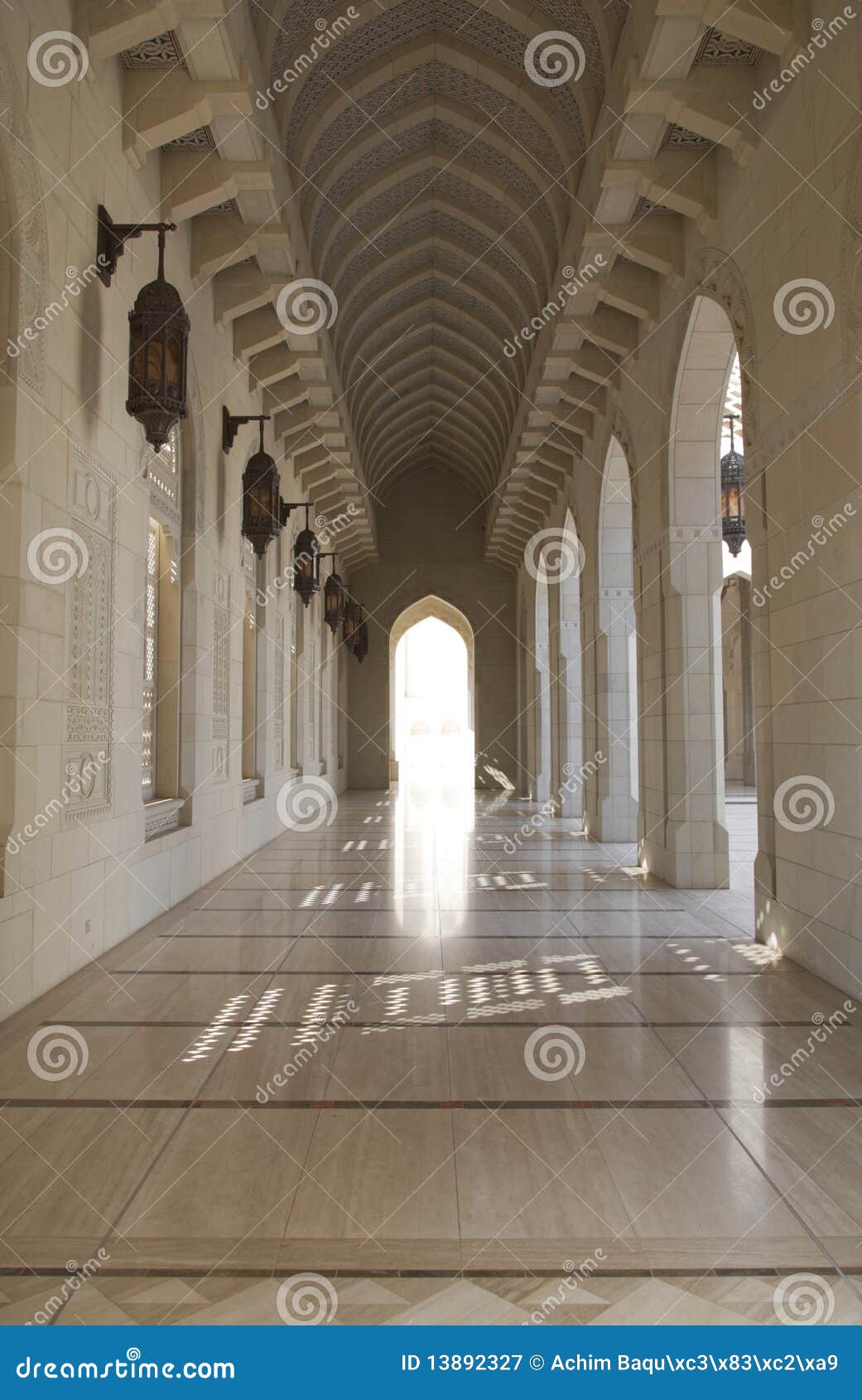 Arcade in mosque stock image. Image of religion, devotion - 13892327