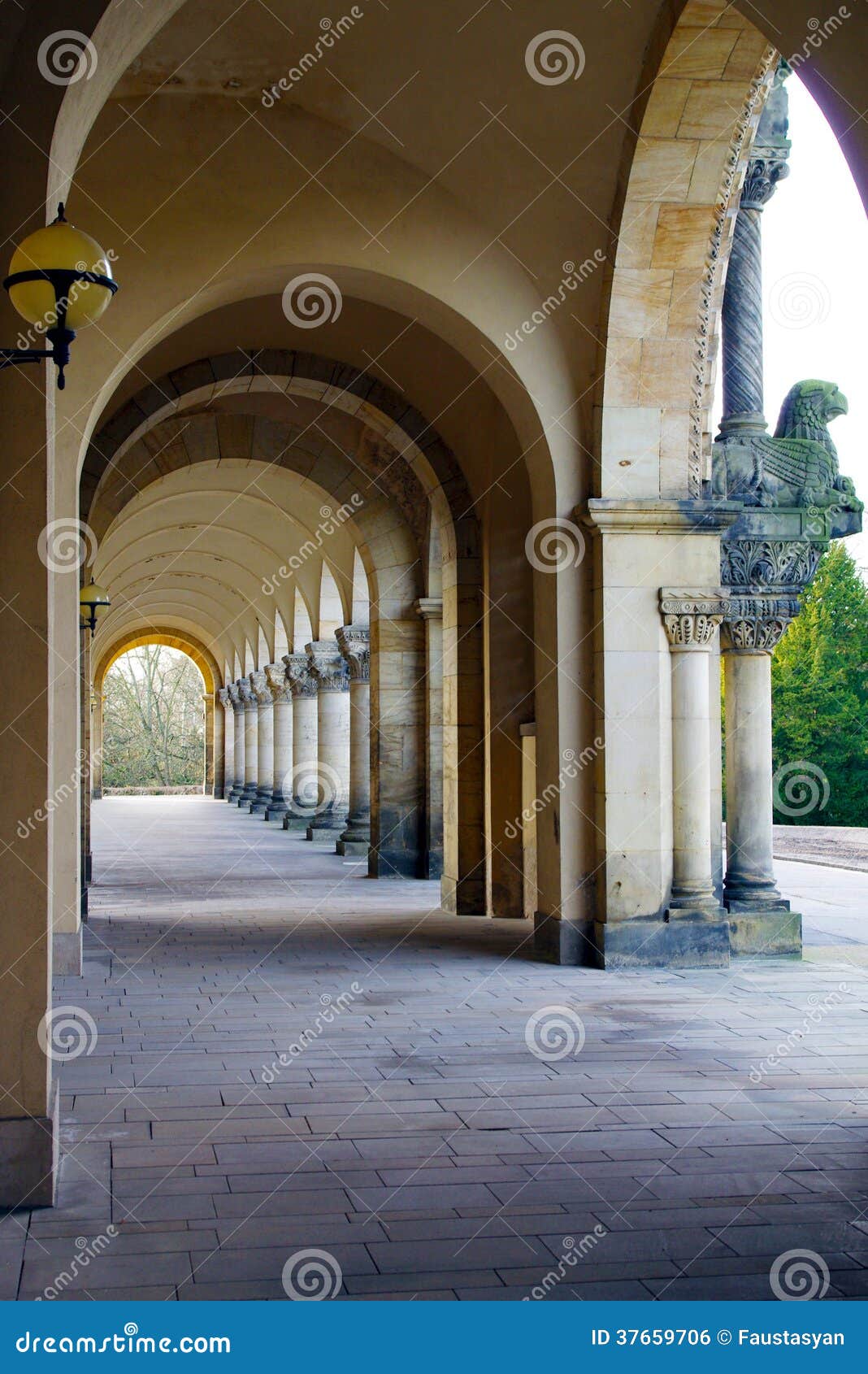 Arcade stock photo. Image of rainbow, form, hallway, architecture ...