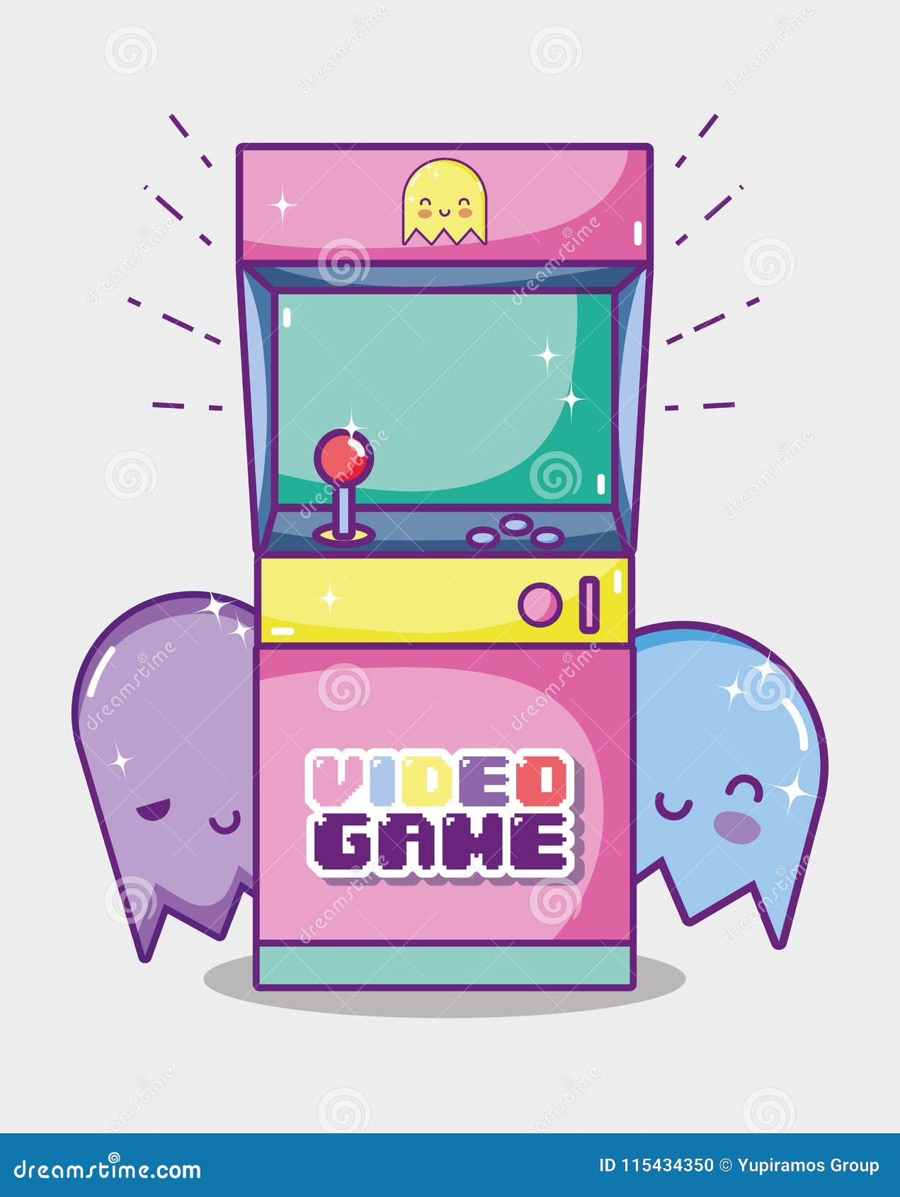 Arcade retro console editorial image. Illustration of isolated - 115434350