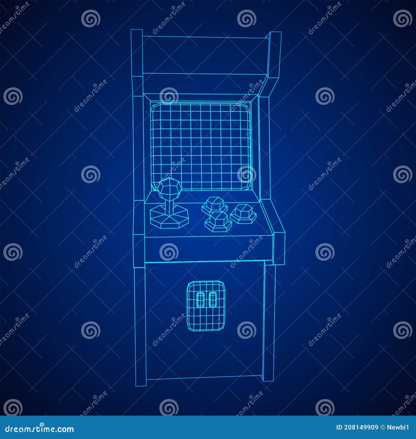 Arcade Retro Game Machine Vector Stock Vector - Illustration of ...