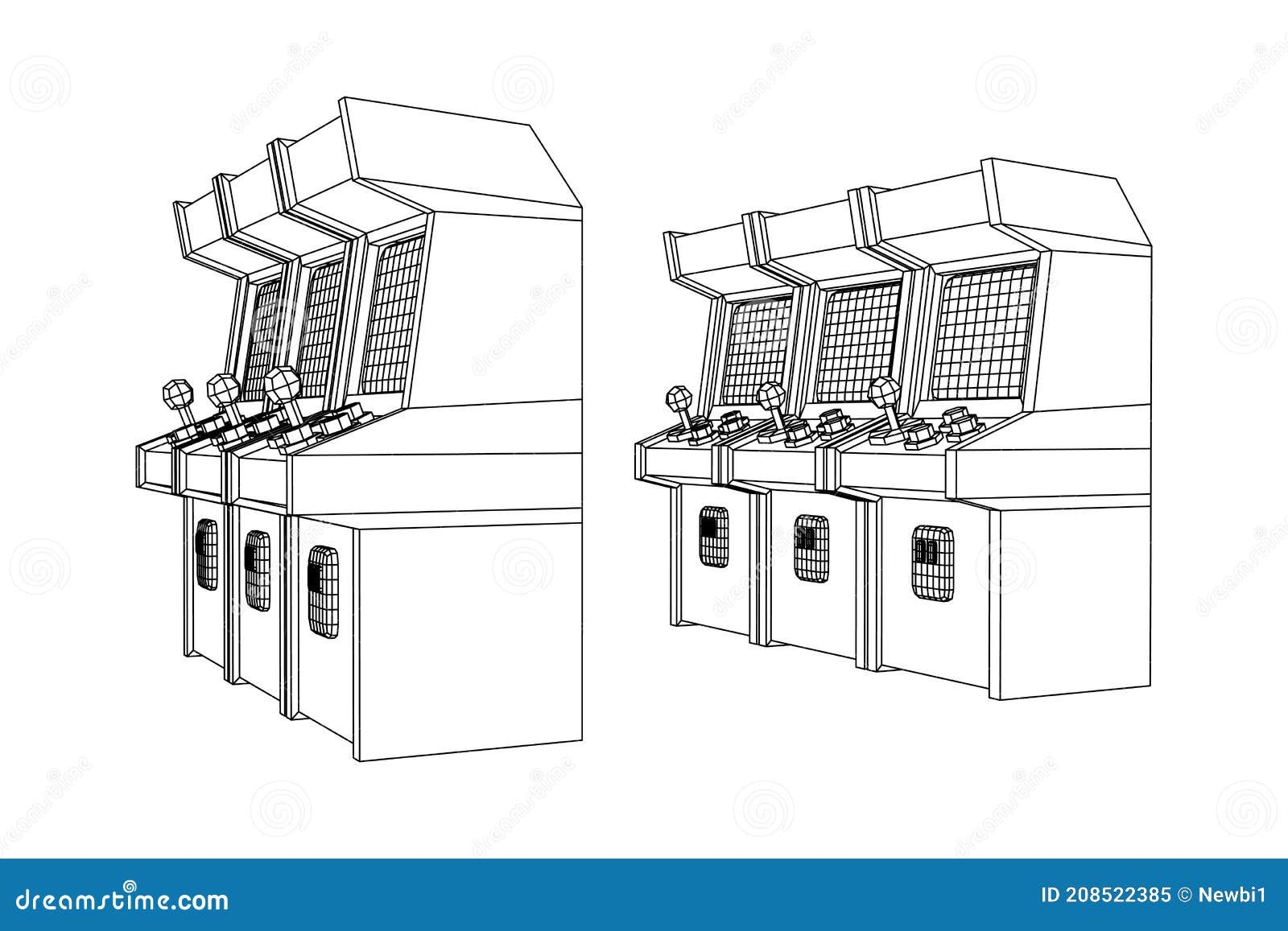 Arcade Retro Game Machine Vector Stock Vector - Illustration of ...