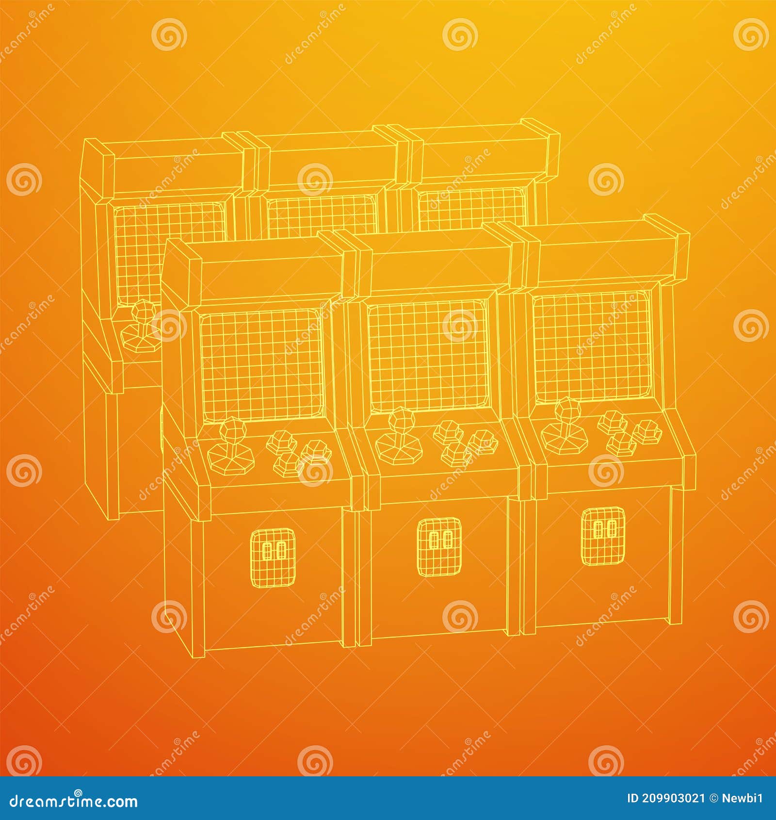 Arcade Retro Game Machine Vector Stock Vector - Illustration of model ...