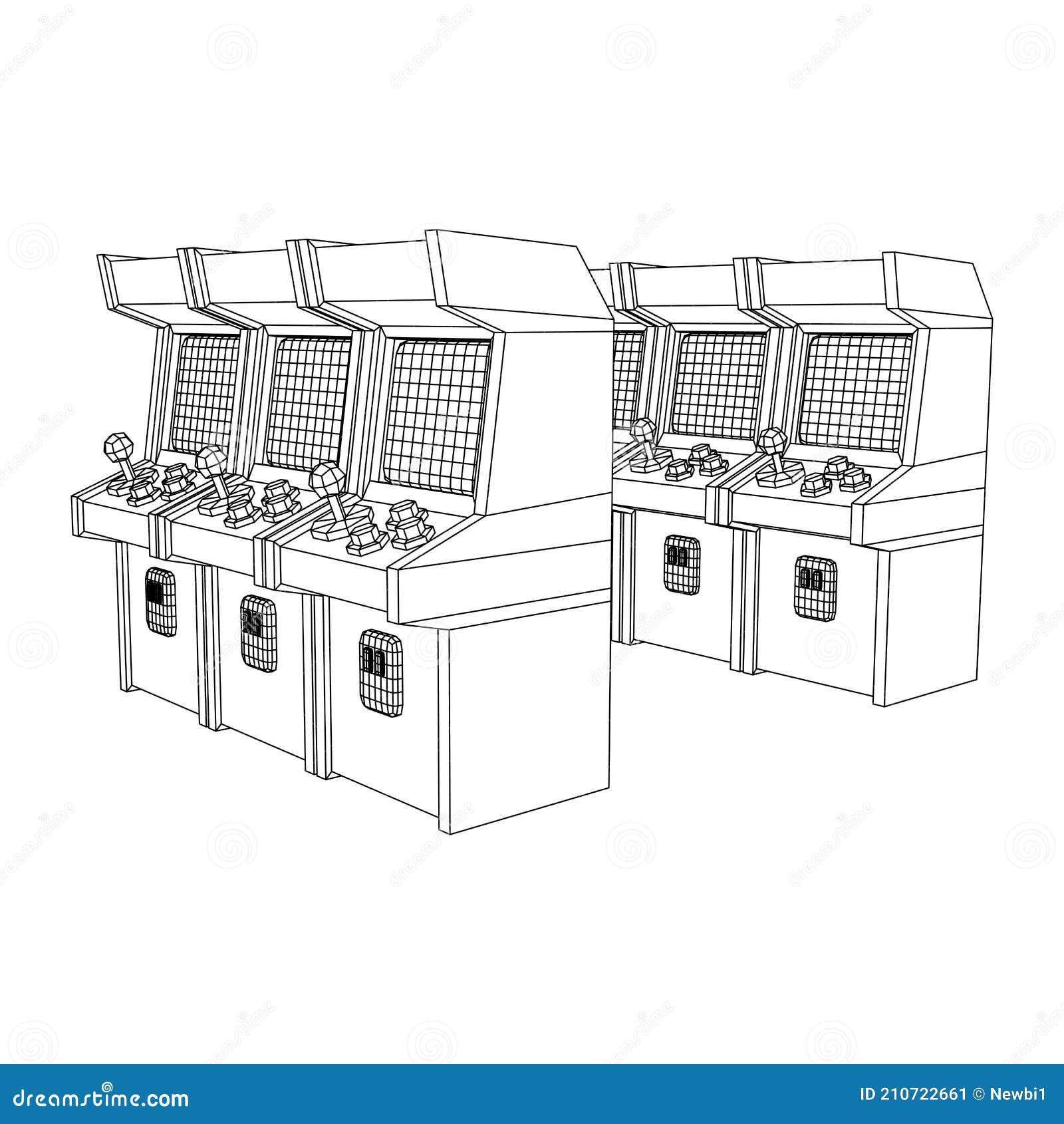 Arcade Retro Game Machine Vector Stock Vector - Illustration of ...